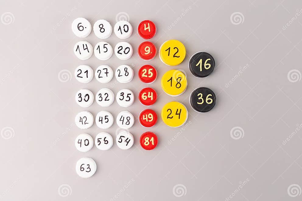 Top View of Plastic Bottles Cups with Numbers, Step in Creative Project ...