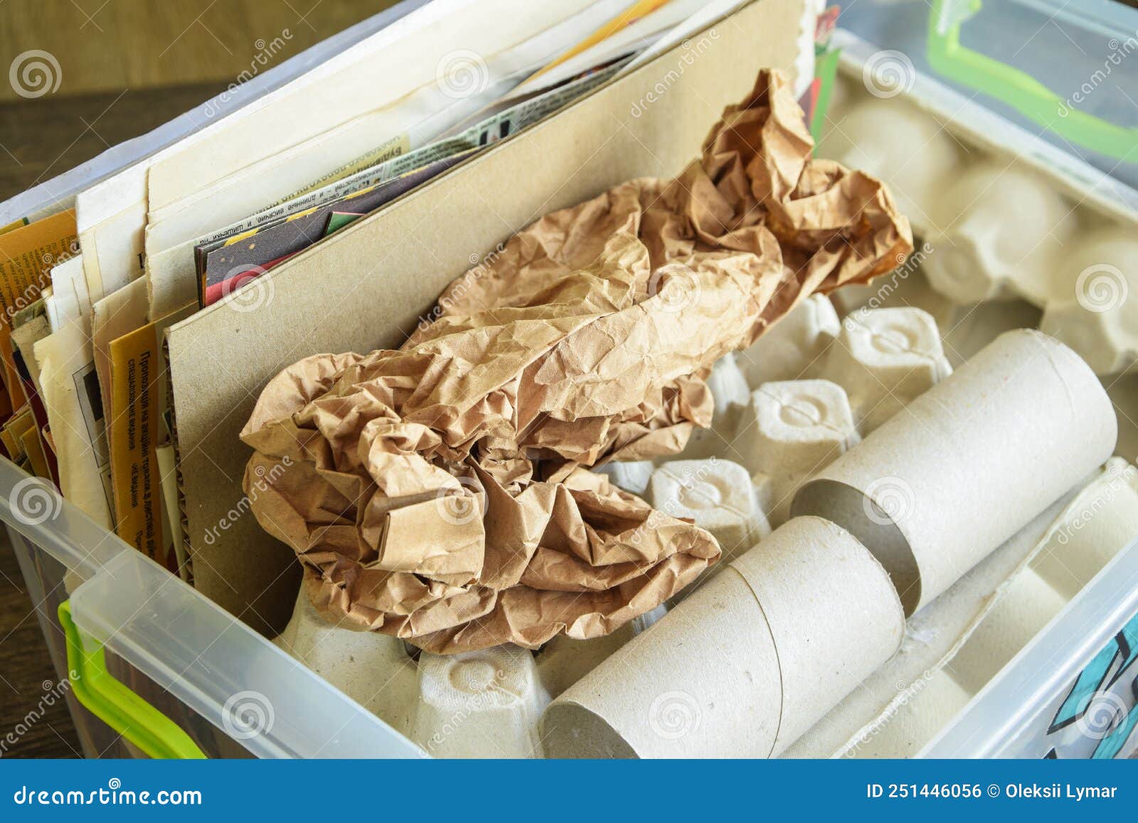 Wastepaper For Recycling, Background Of Paper Textures Piled Ready To ...