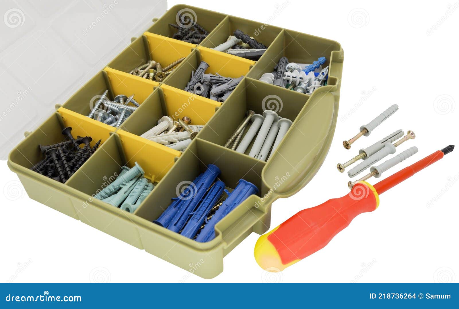 Top View of Plastic Plug and in Plastic Box Stock Photo - Image of ...