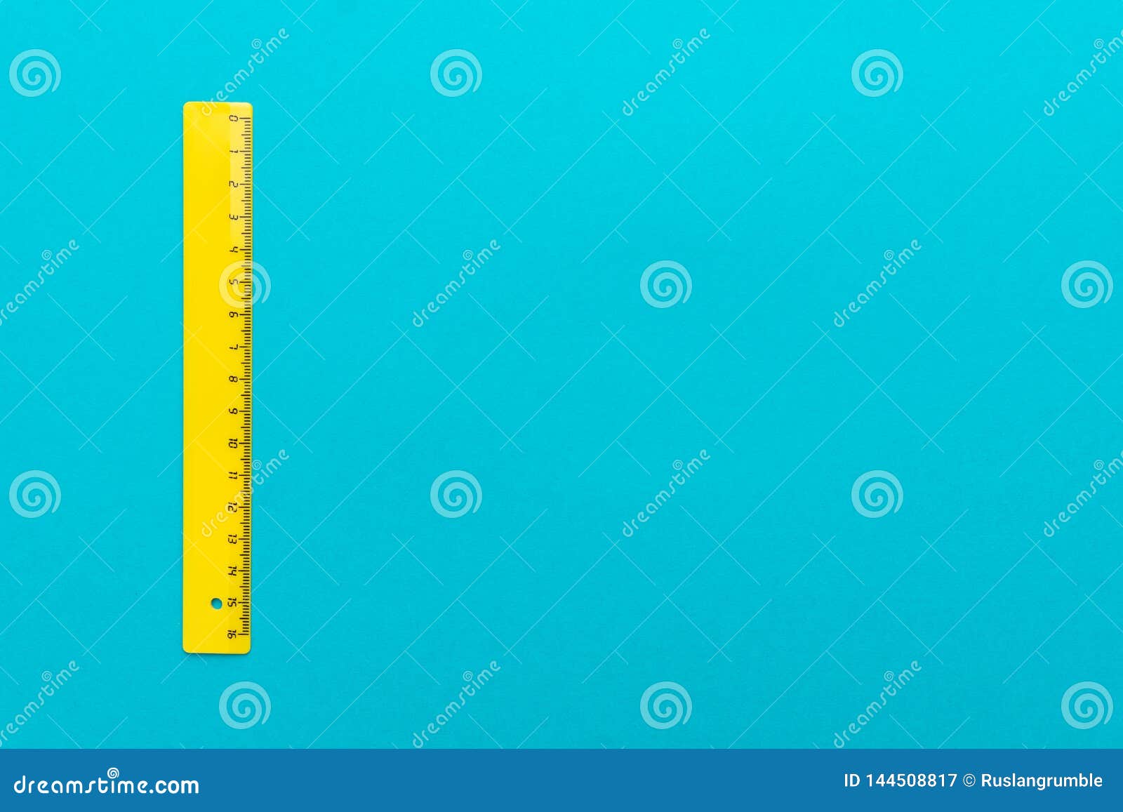 Top View of Plastic Ruler with Copy Space Stock Image - Image of length ...