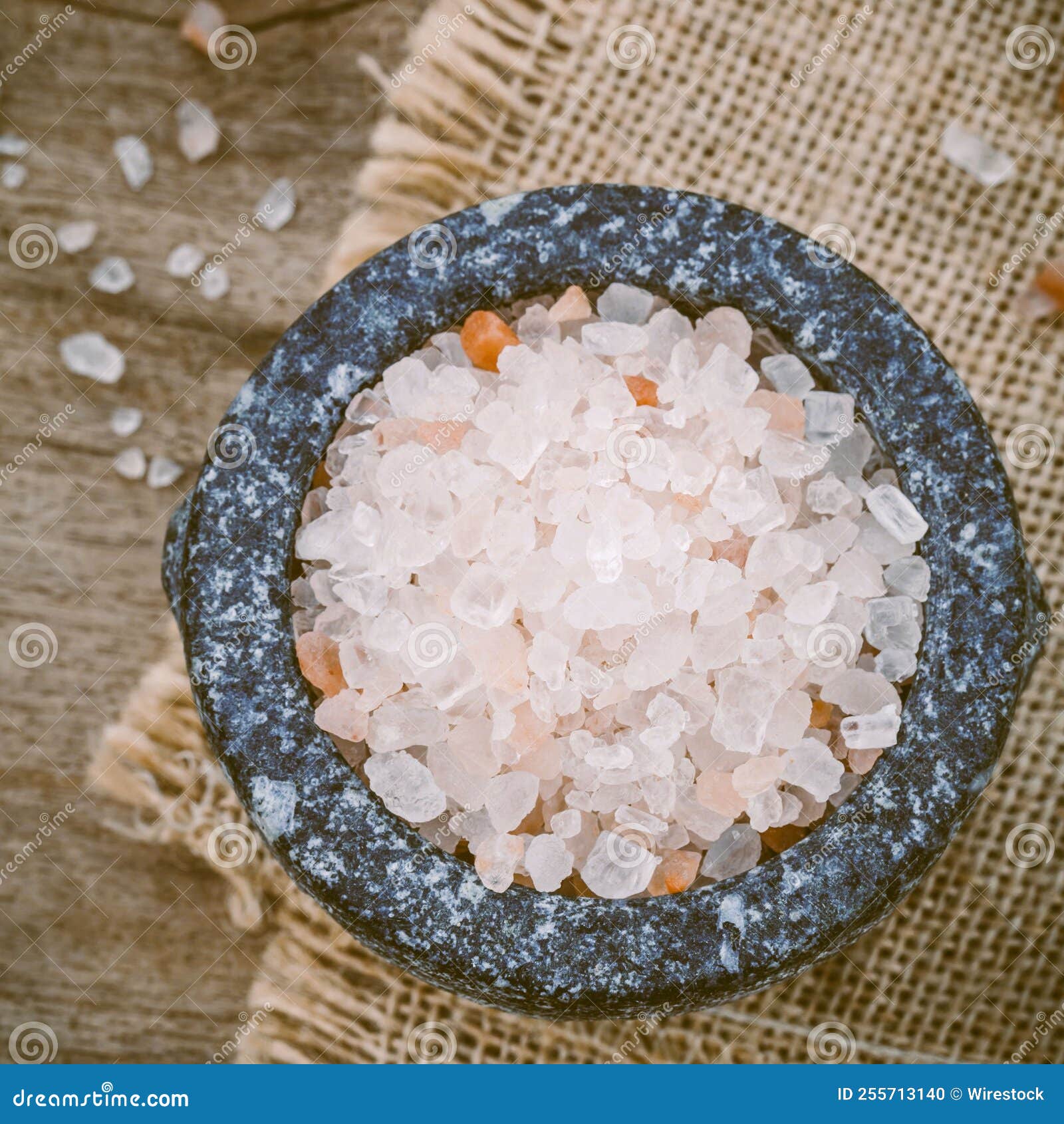 Top View of a Plate of Pink Sea Salt Stock Photo - Image of pink ...