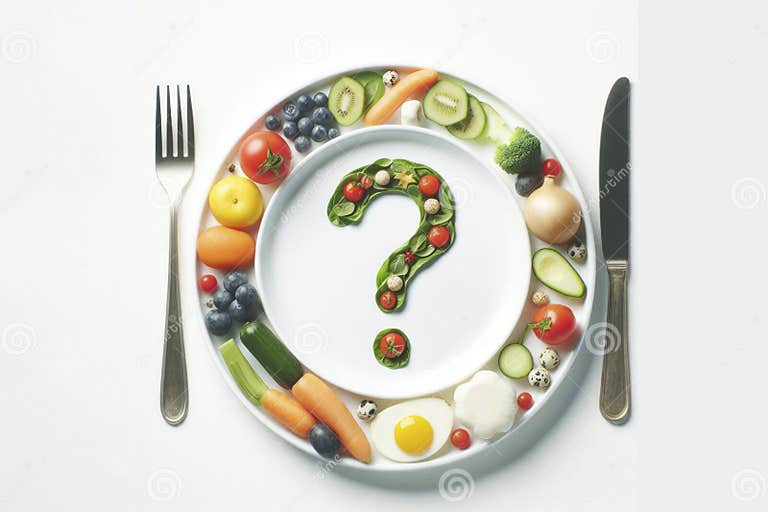 Top View Plate with Question Mark Isolated on Solid White Background ...