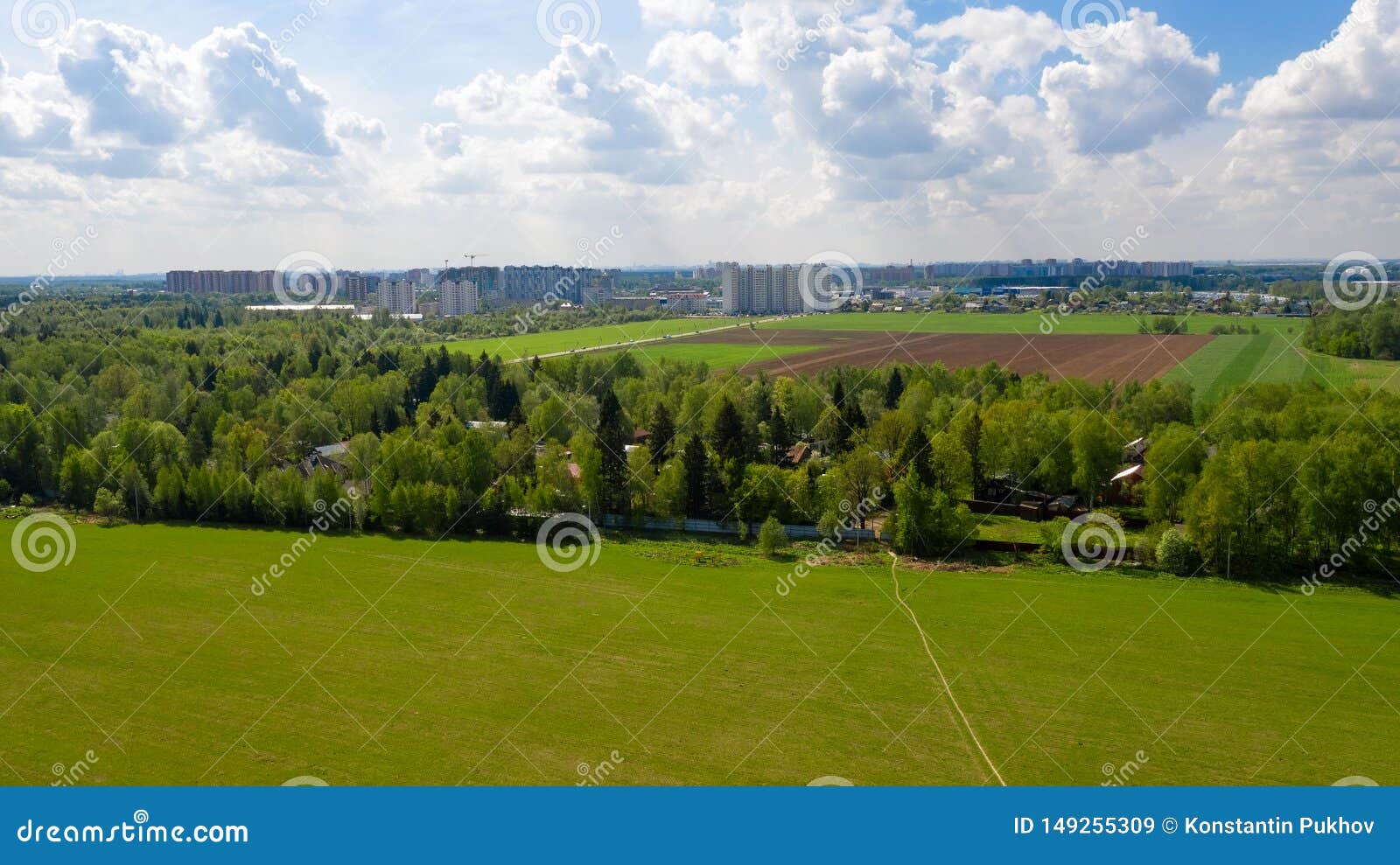 Top View of the Agricultural Area Stock Image - Image of birds ...