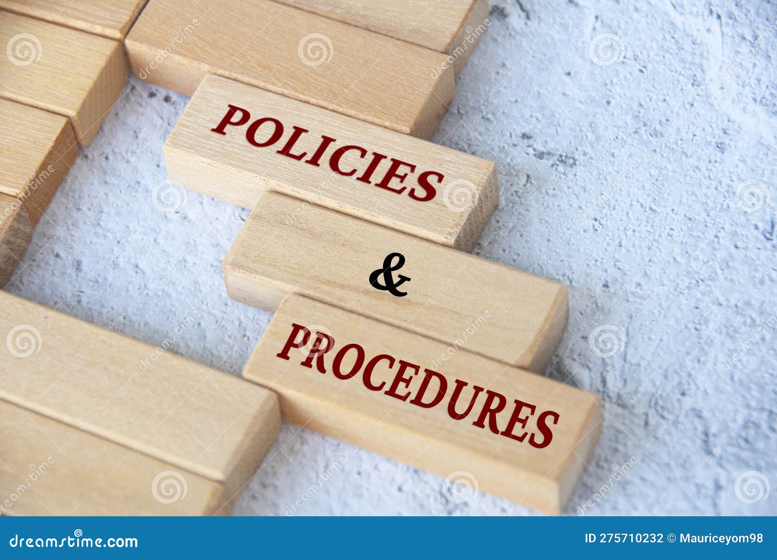 Top View of Policies and Procedures on Wooden Blocks. Policies and ... Top View of Policies and Procedures on Wooden Blocks. Policies and ...