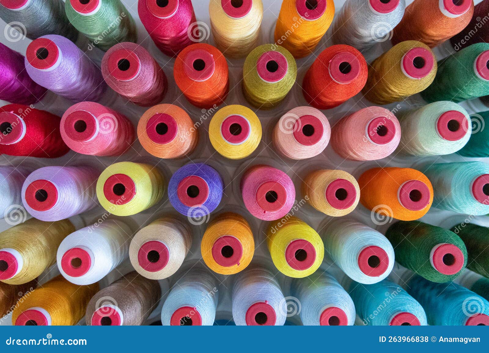 Top View of Polyester Threads. Texture. Sewing Background. Stock Photo ...