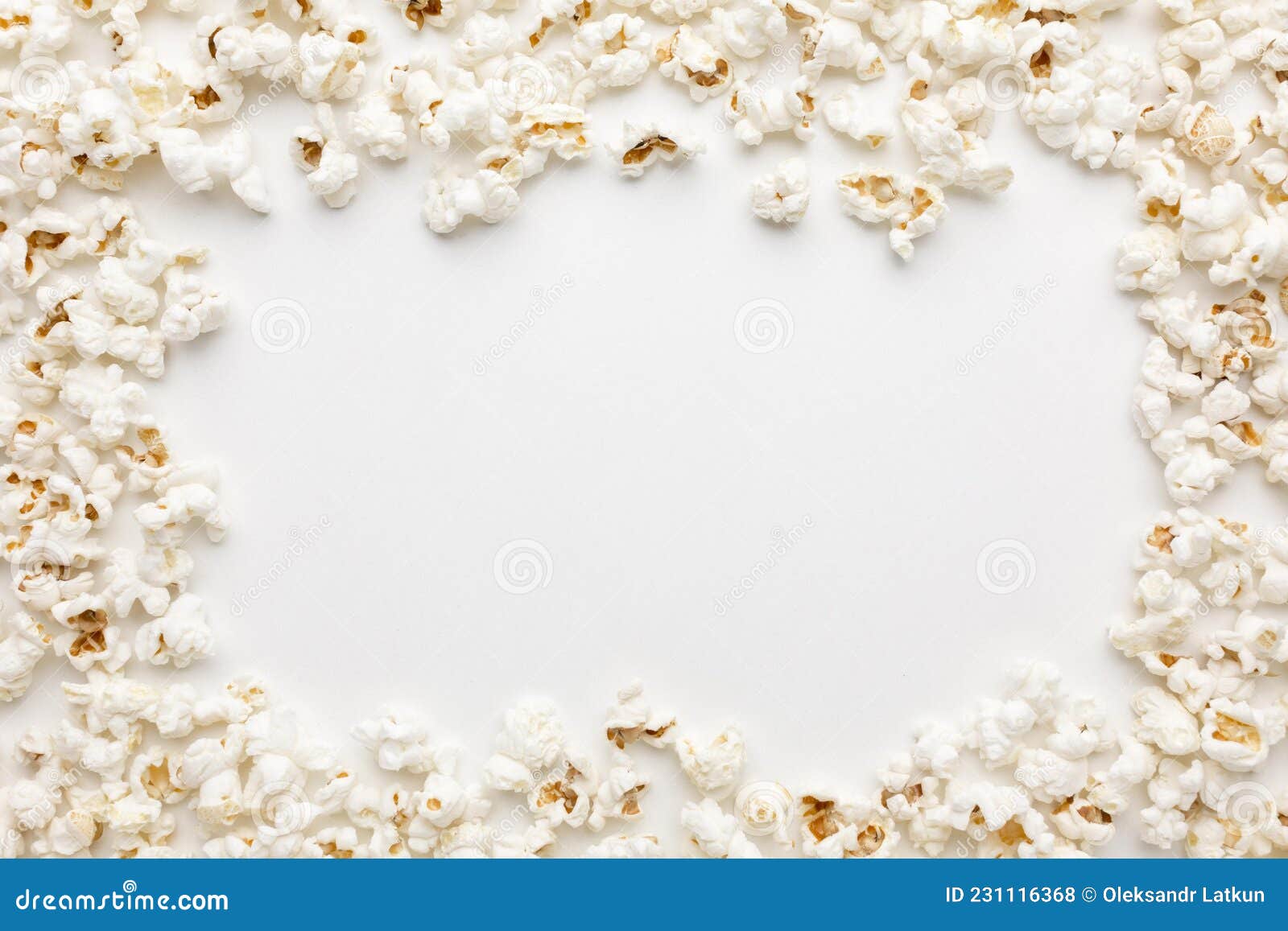 Top View Popcorn Frame with Copy Space. High Quality Beautiful Photo ...