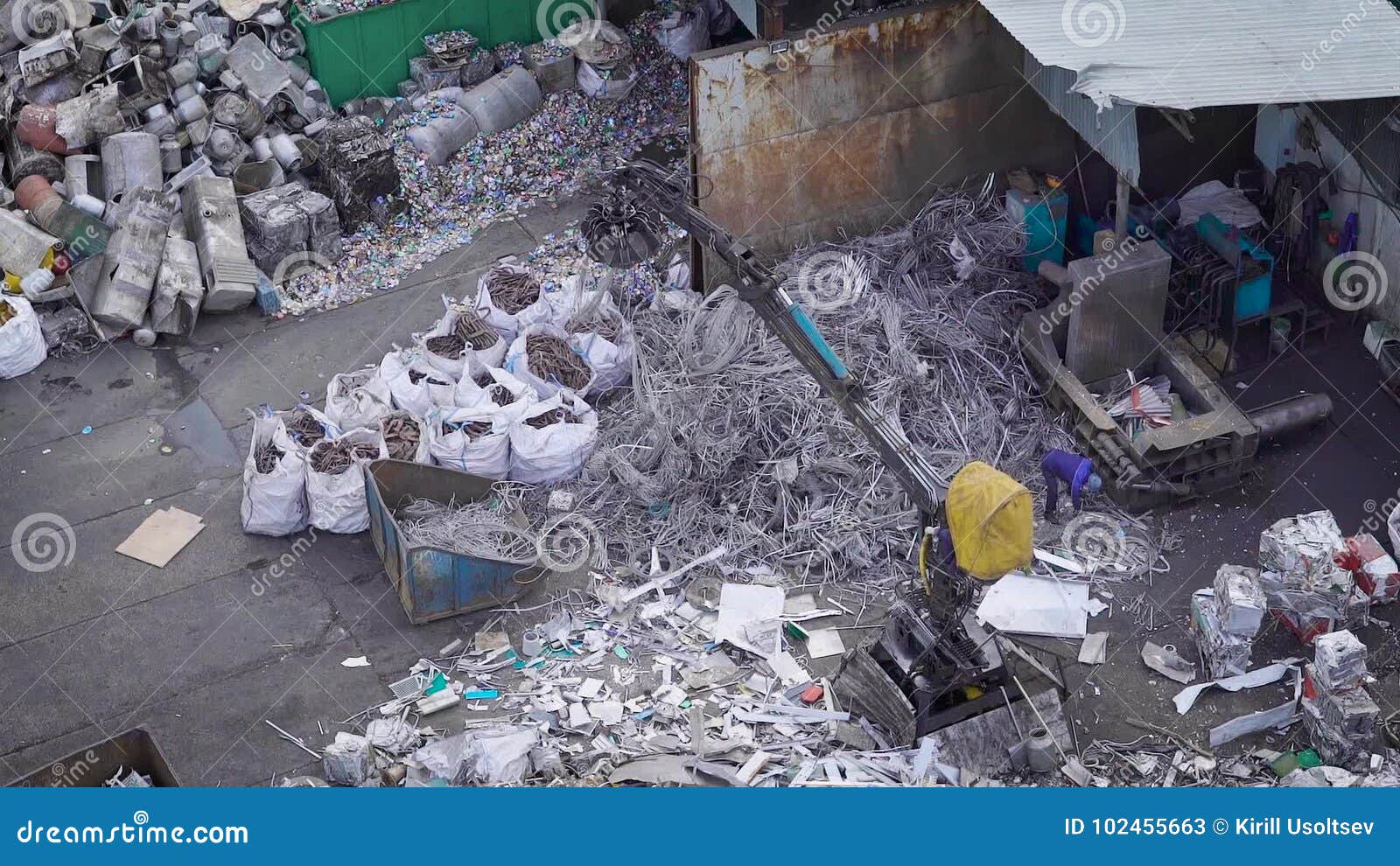 The Process of Processing Materials, the Machine Where a Person Sits ...