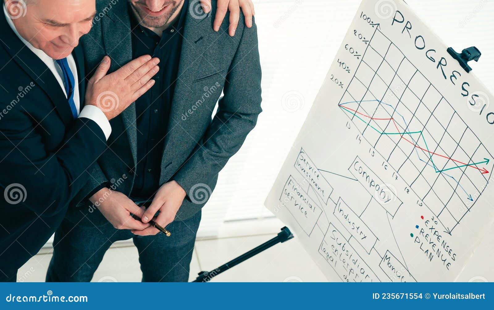 Project Manager Congratulating the Employee on a Successful ...