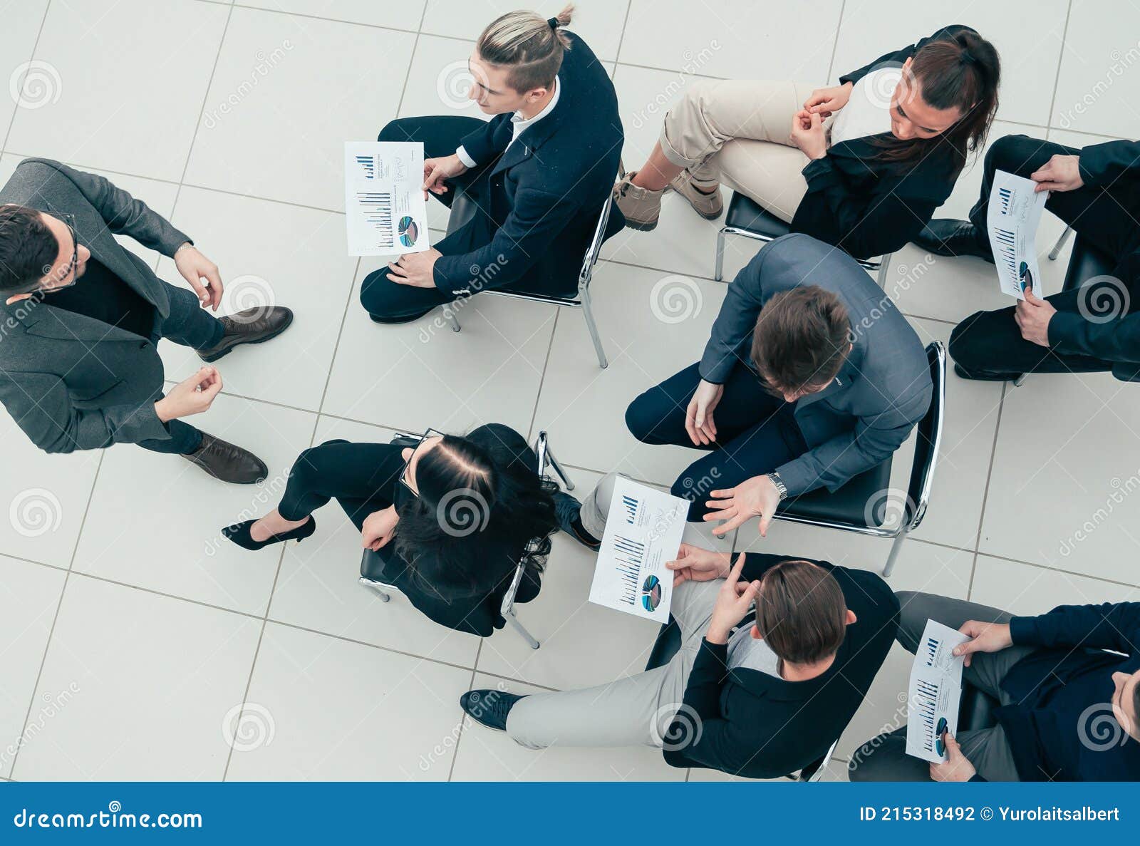 Top View Of Project Team Working On Stairs Royalty-Free Stock ...