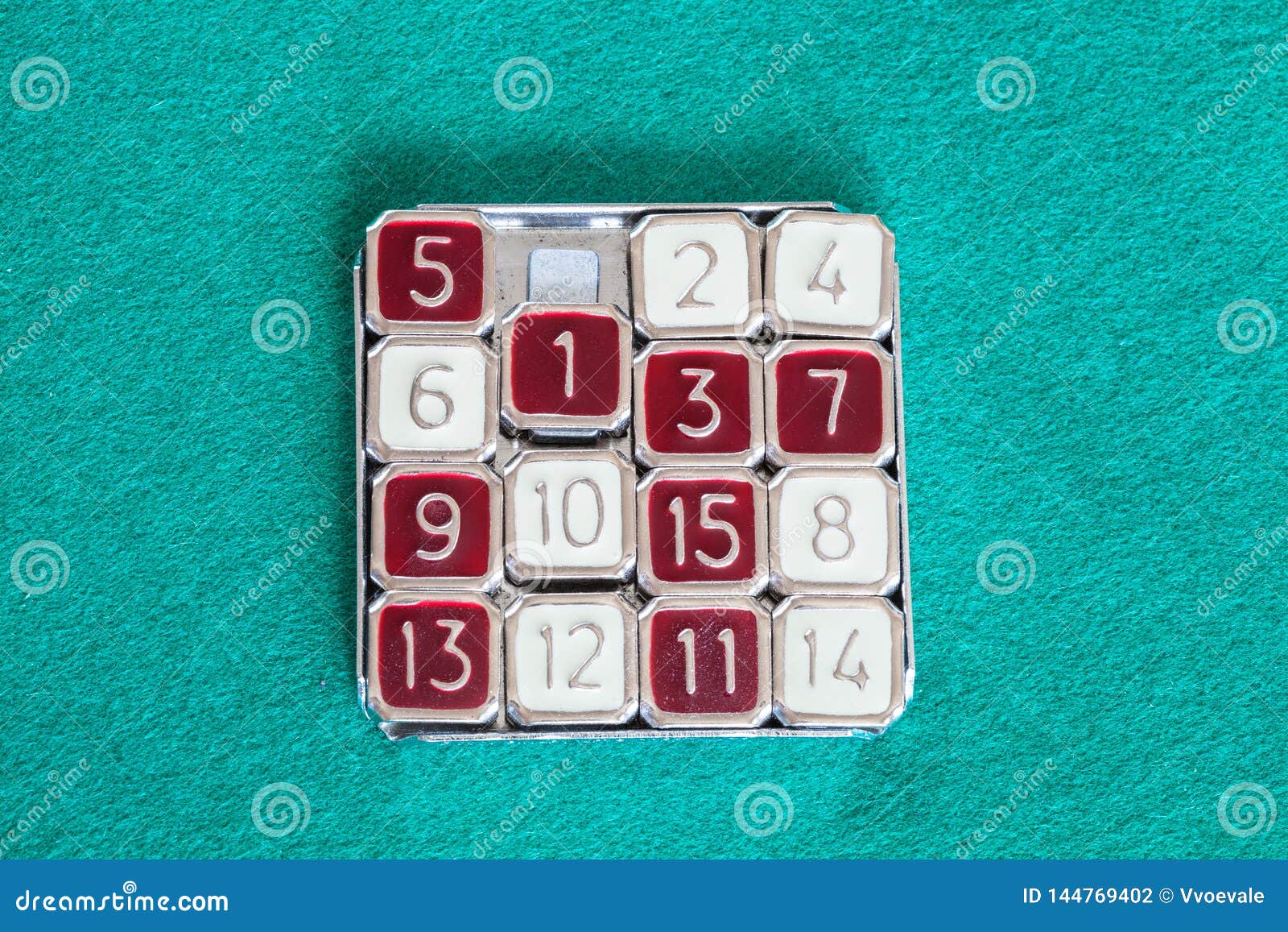 Top View of 15-puzzle Sliding Puzzle Game Stock Photo - Image of table ...
