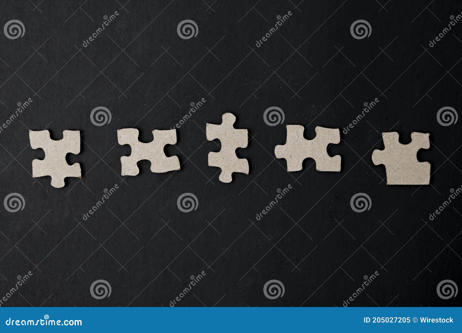 Top View of Puzzles on a Black Background Stock Image - Image of idea ...