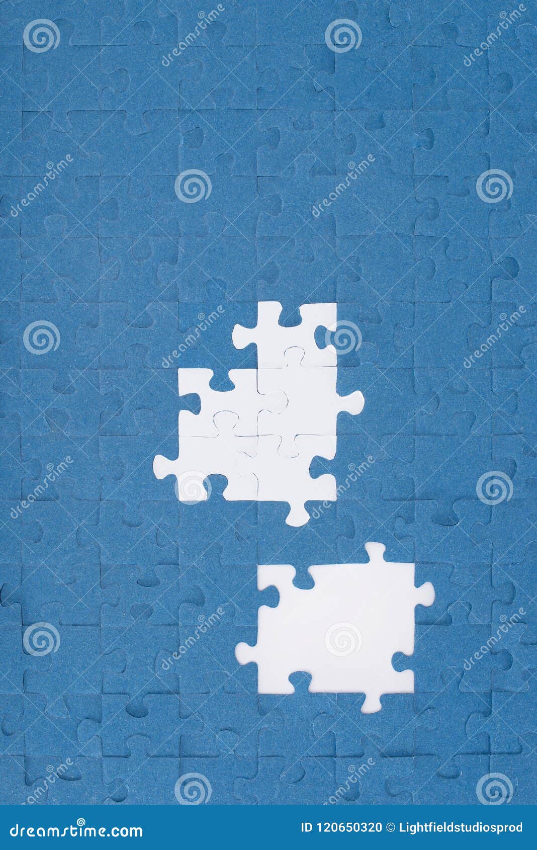 Top View of Puzzles with Missing Elements, Stock Photo - Image of parts ...