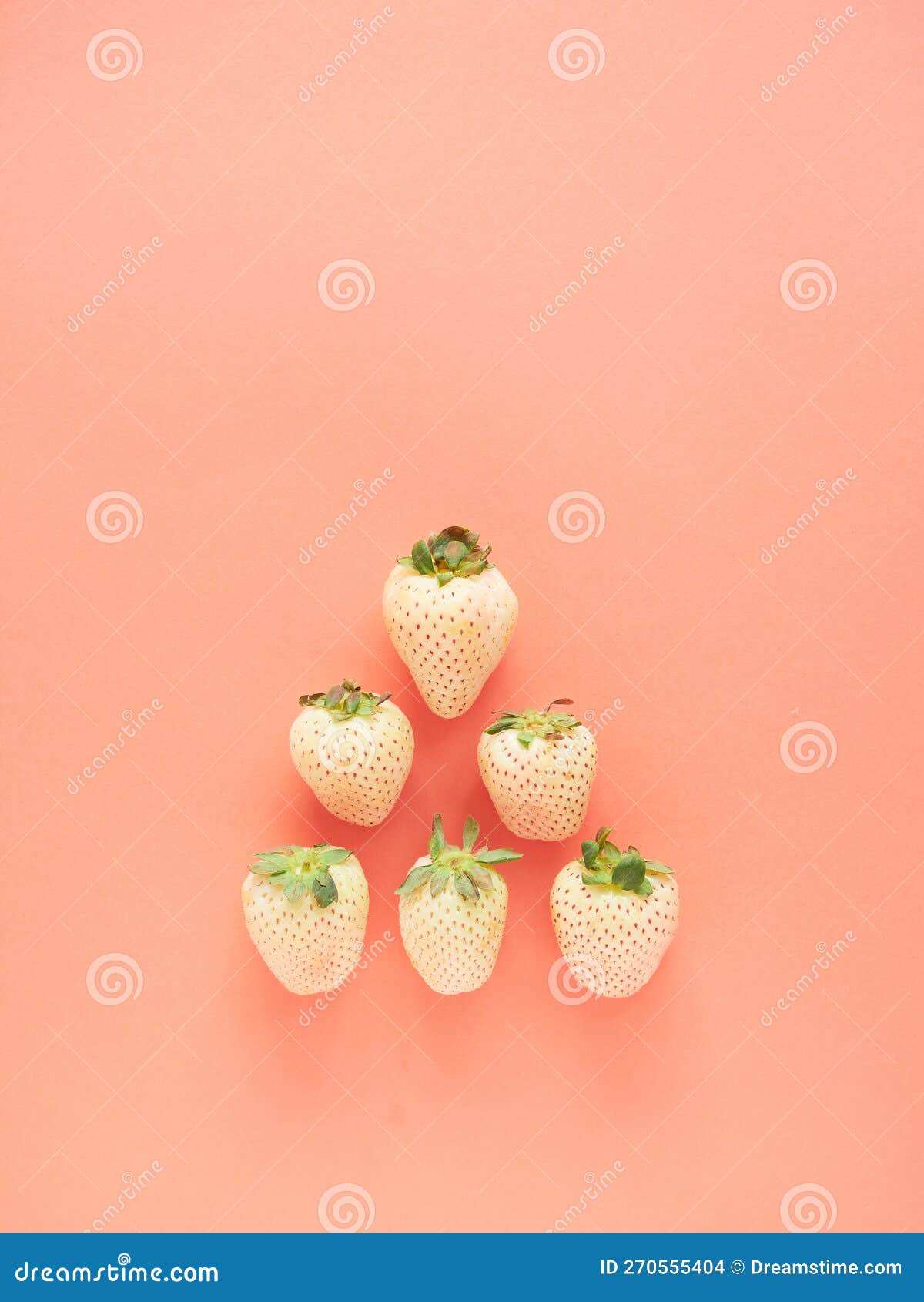 Top View Of A Pyramid Composition With Strawberries In Rows Stock ...