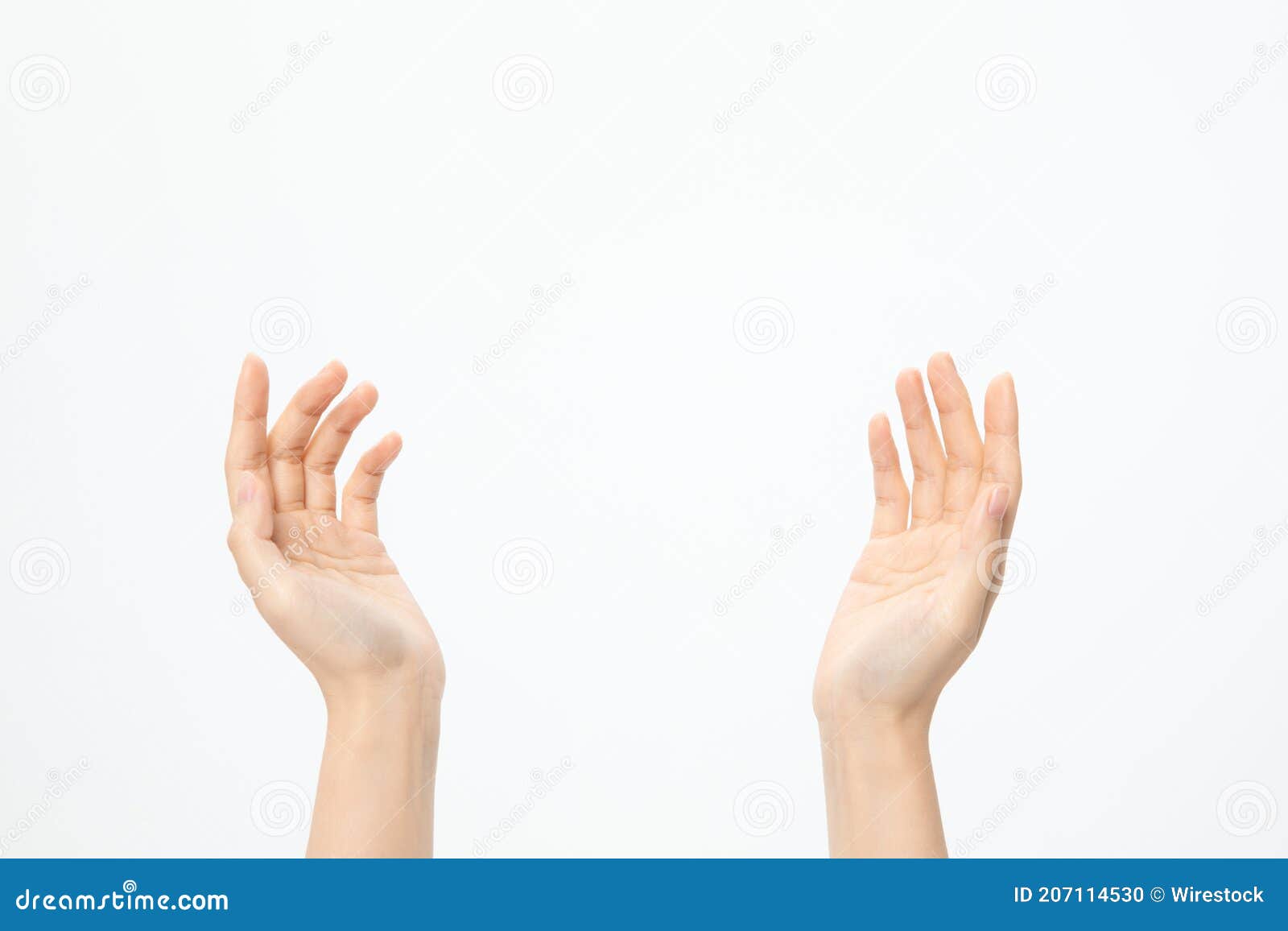 Top View of Questioning Hands Isolated on a White Background Stock ...
