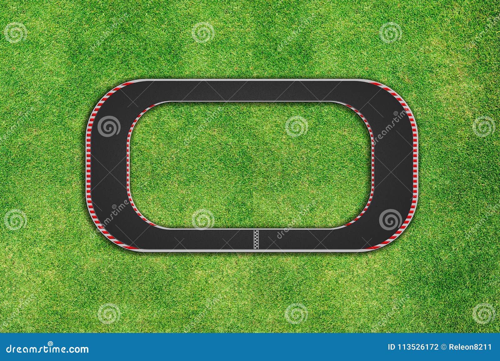 Top View of Race Circuit on Grass Stock Photo - Image of motor, view ...