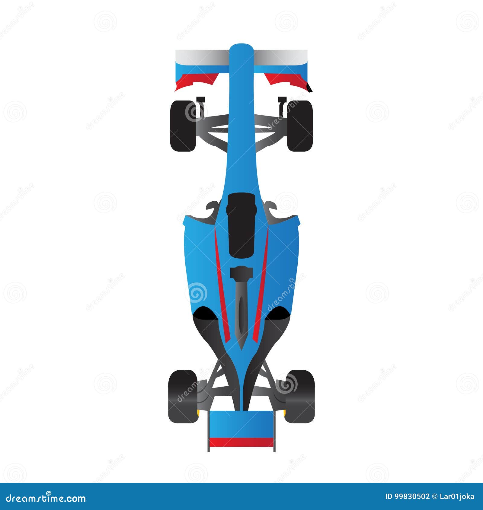 Top view of a racing car stock vector. Illustration of colorful - 99830502