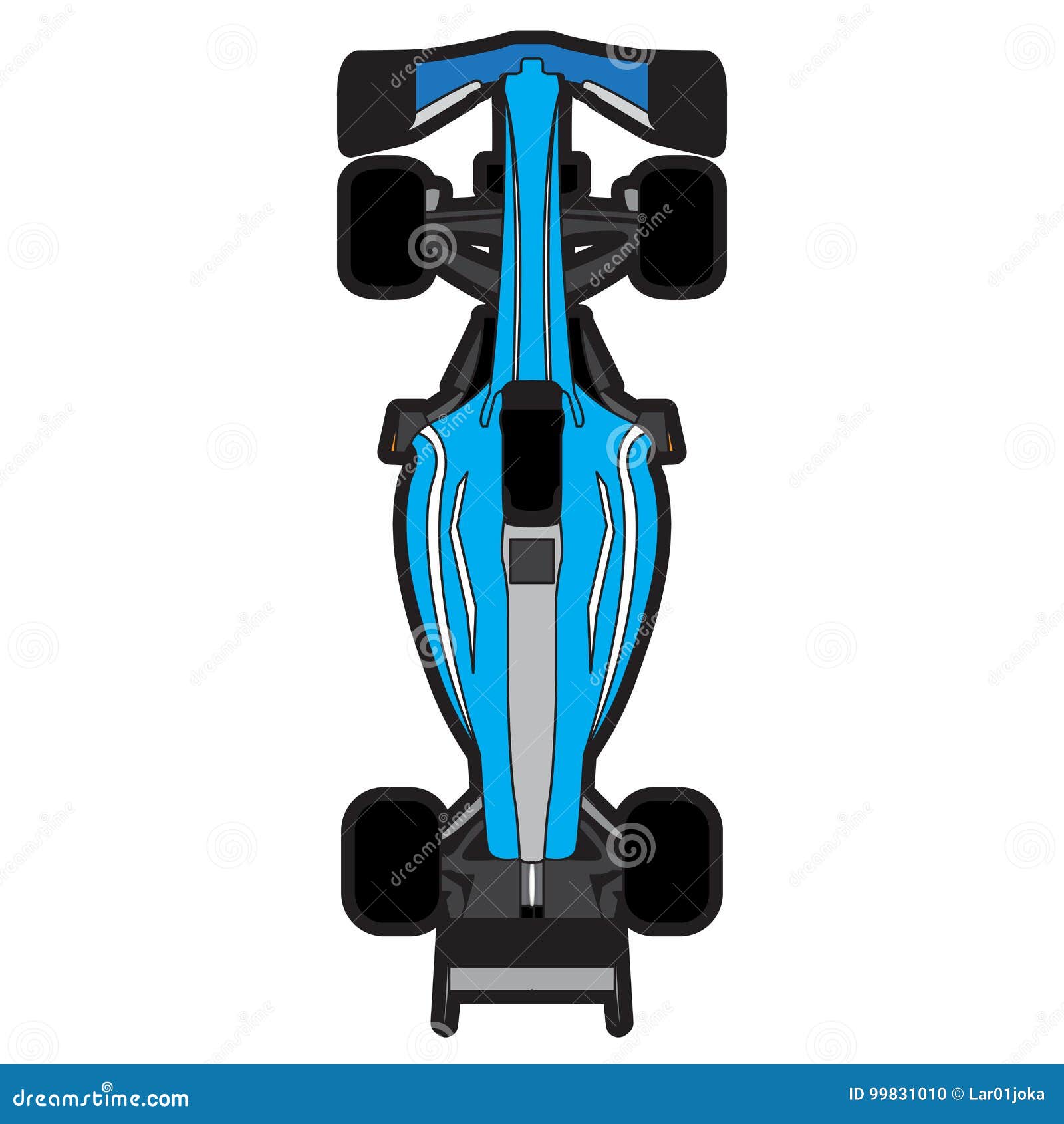 Top view of a racing car stock vector. Illustration of isolated - 99831010