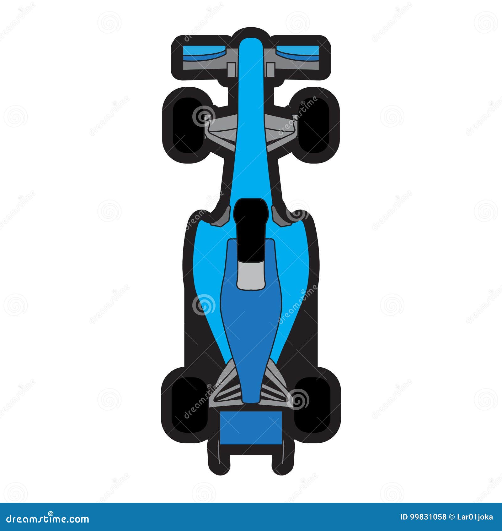 Top view of a racing car stock vector. Illustration of detail - 99831058