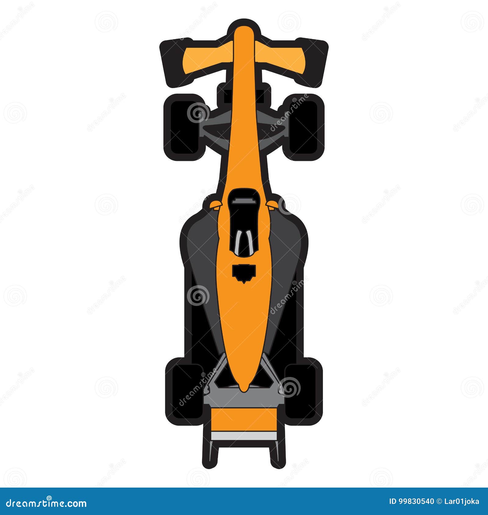 Top view of a racing car stock vector. Illustration of graphic - 99830540