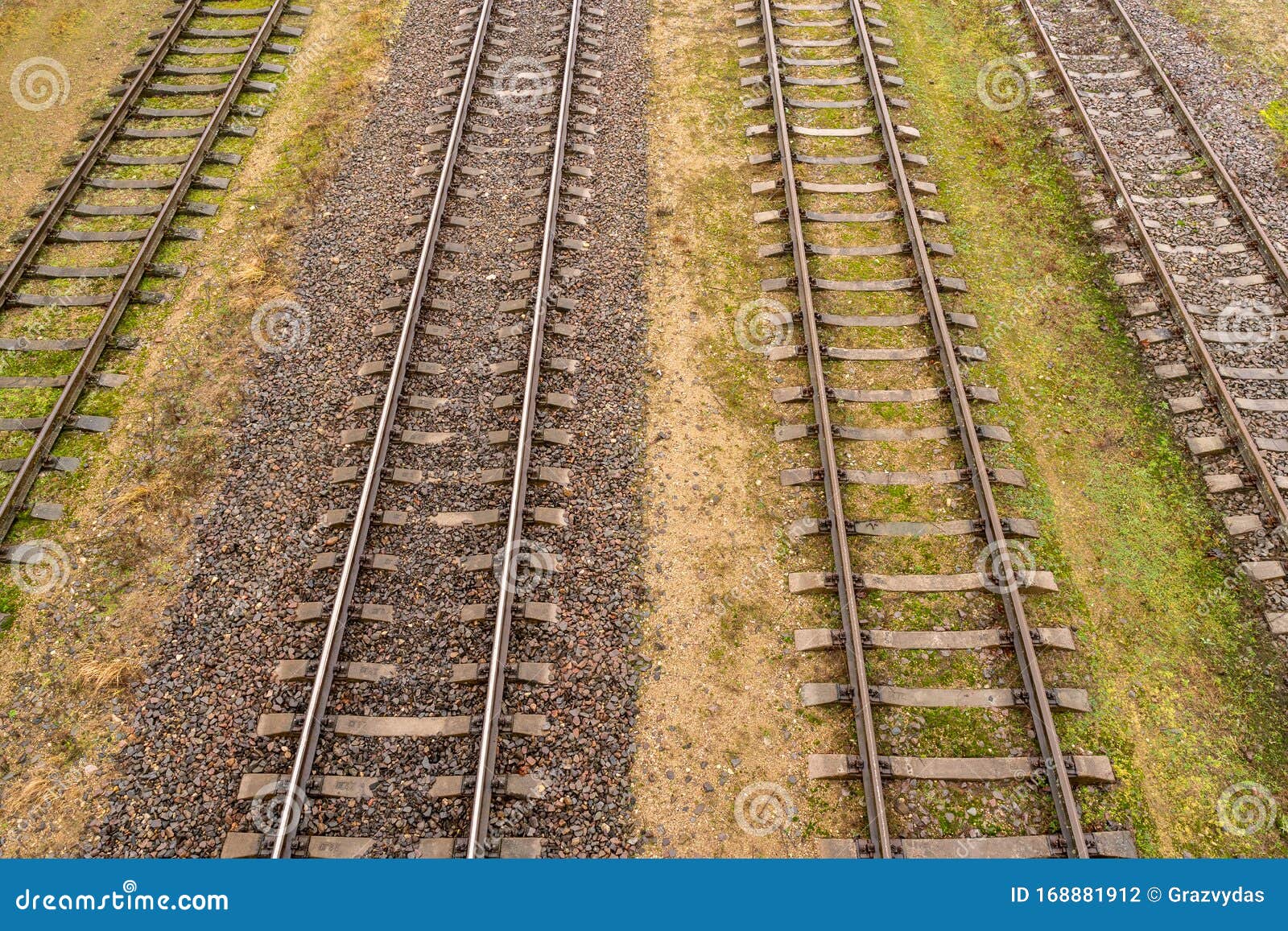 Top View of Railroad Tracks Stock Photo - Image of delivery, freight ...