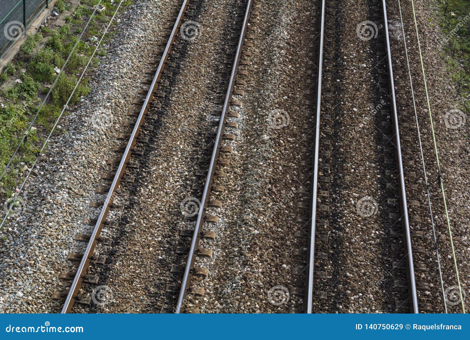 Top View of Railroad Tracks Stock Image - Image of journey, direction ...