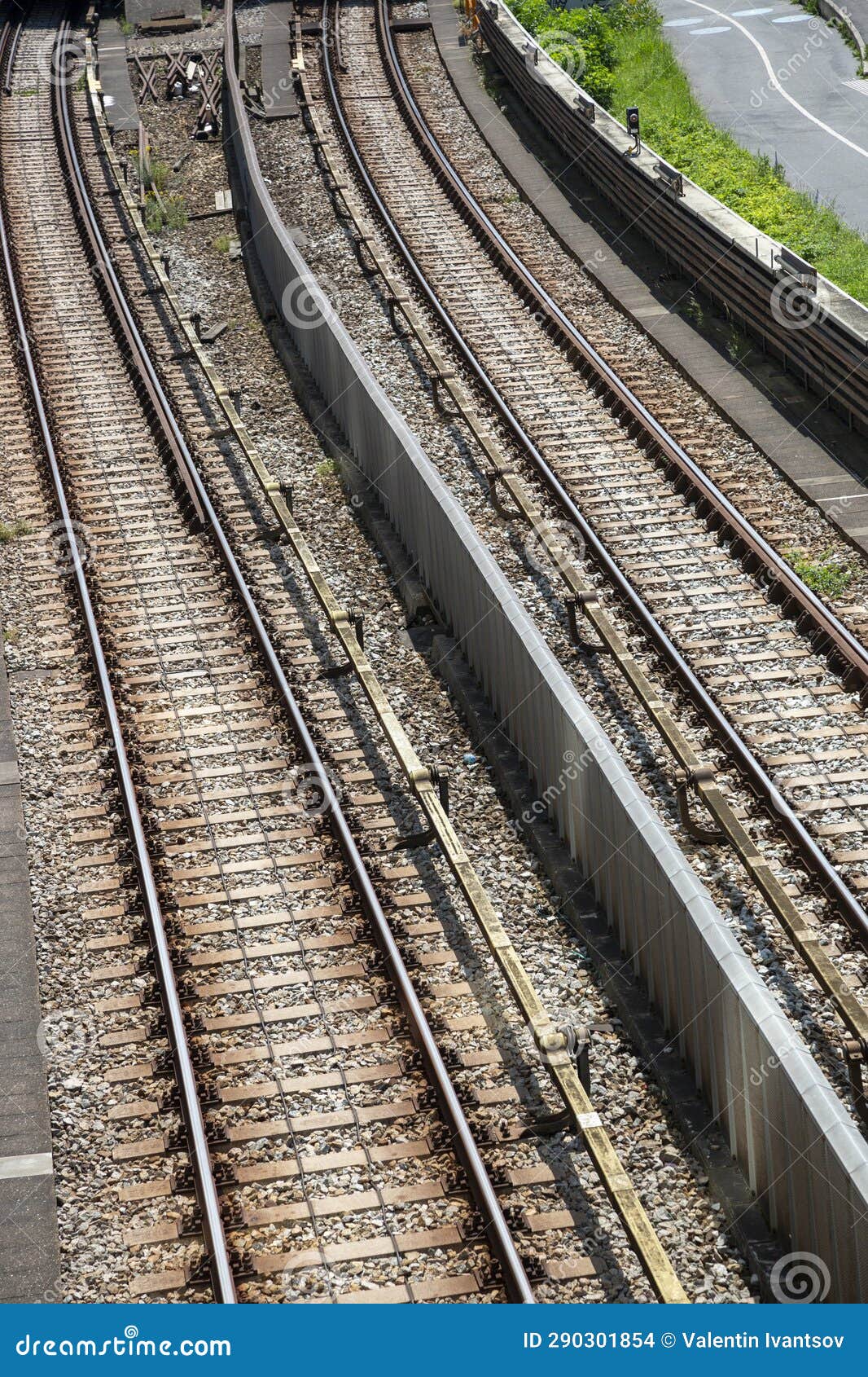 Top View of the Rails of the Vienna Metro Stock Photo - Image of summer ...