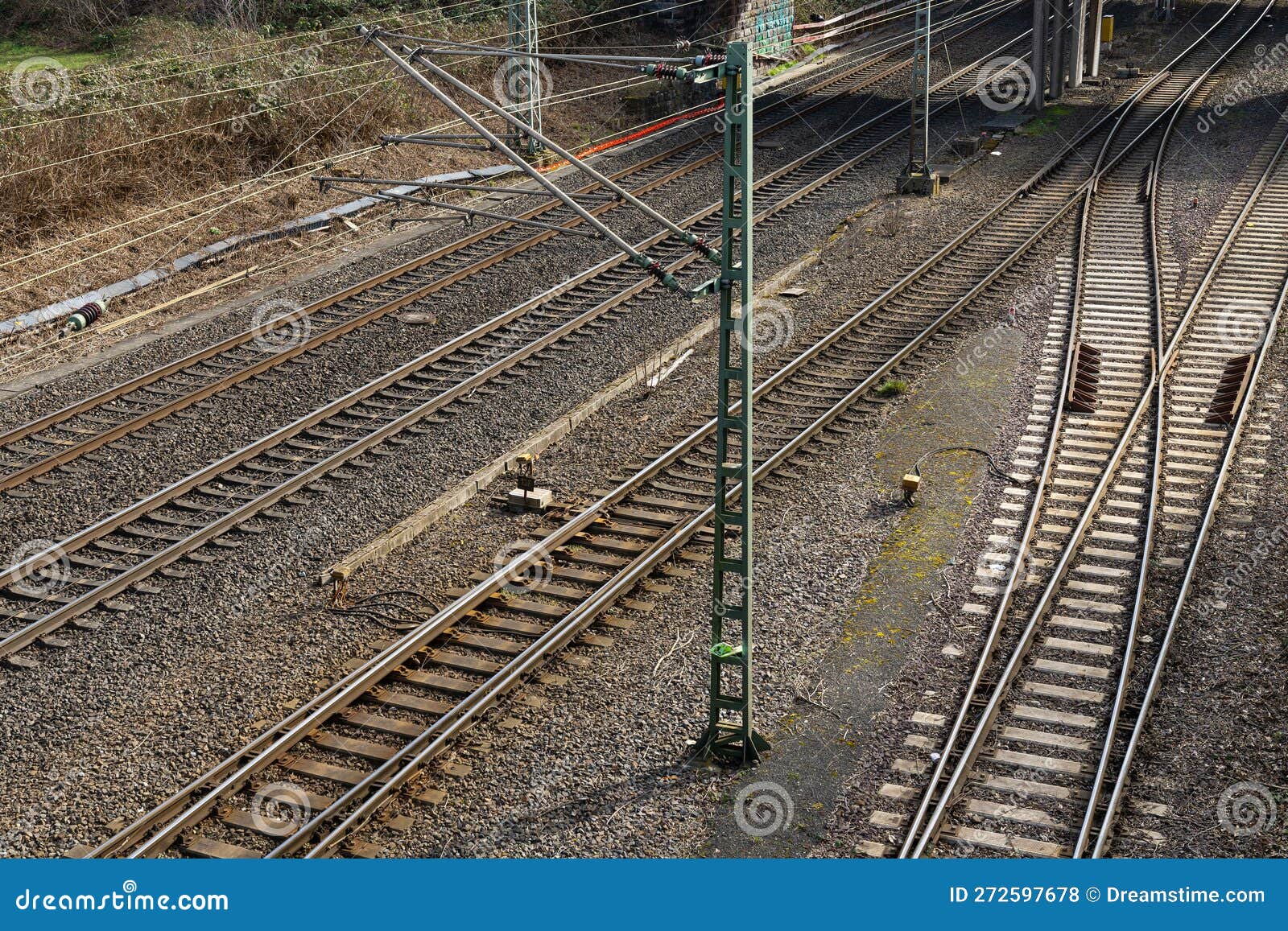 Top View of the Railway Tracks. Stock Photo - Image of journey ...