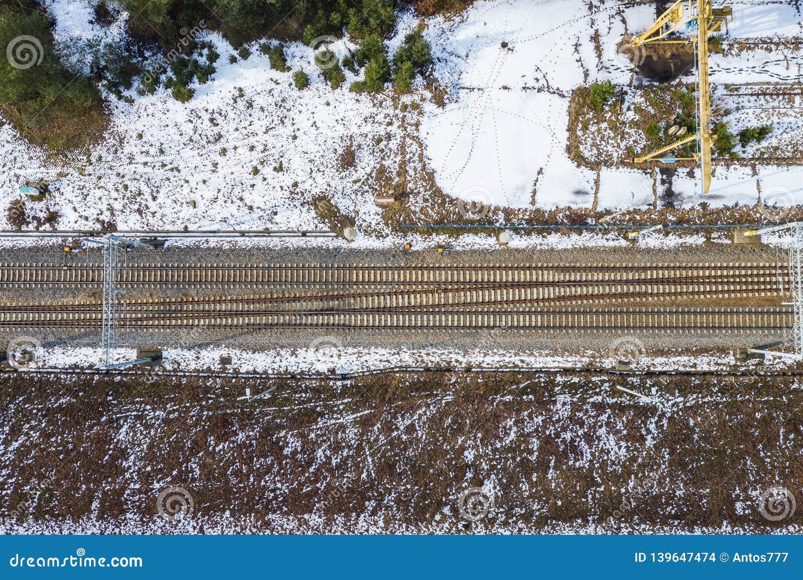 Top view on railway tracks stock photo. Image of track - 139647474