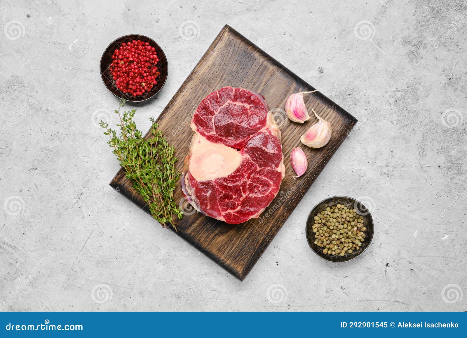 Top View of Raw Beef Ossobuco Stock Image - Image of product, meal ...