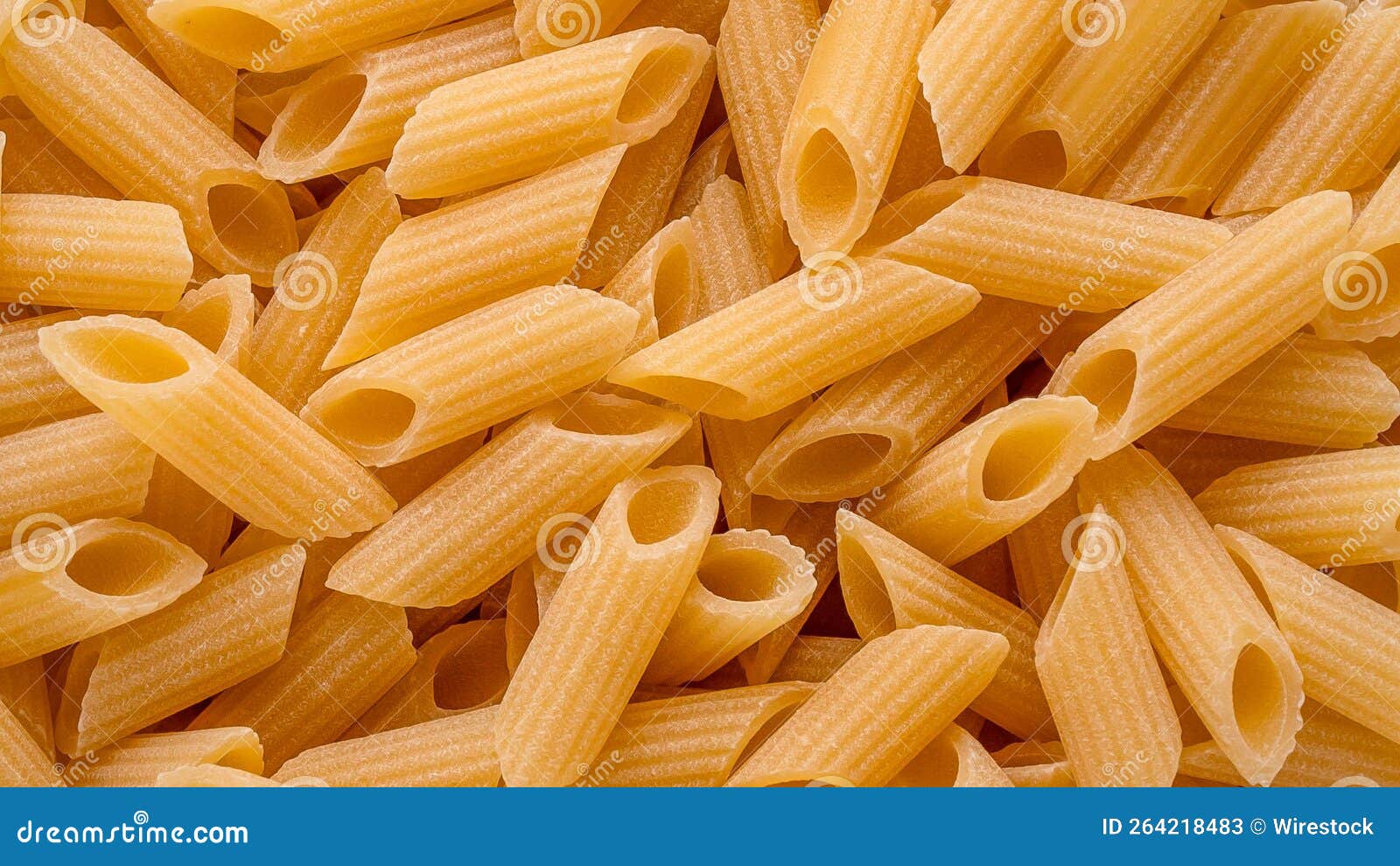 Top View of Raw Pasta Penne Stock Image - Image of noodles, fresh ...