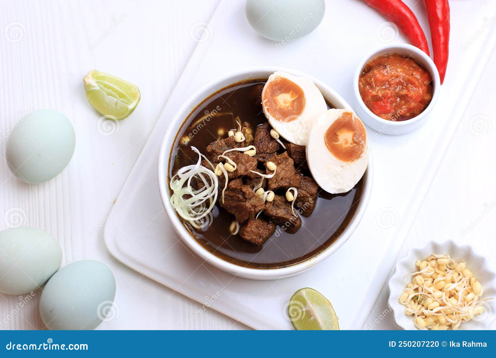 Rawon Indonesian Beef Black Soup Dish Black Color Made From Keluak