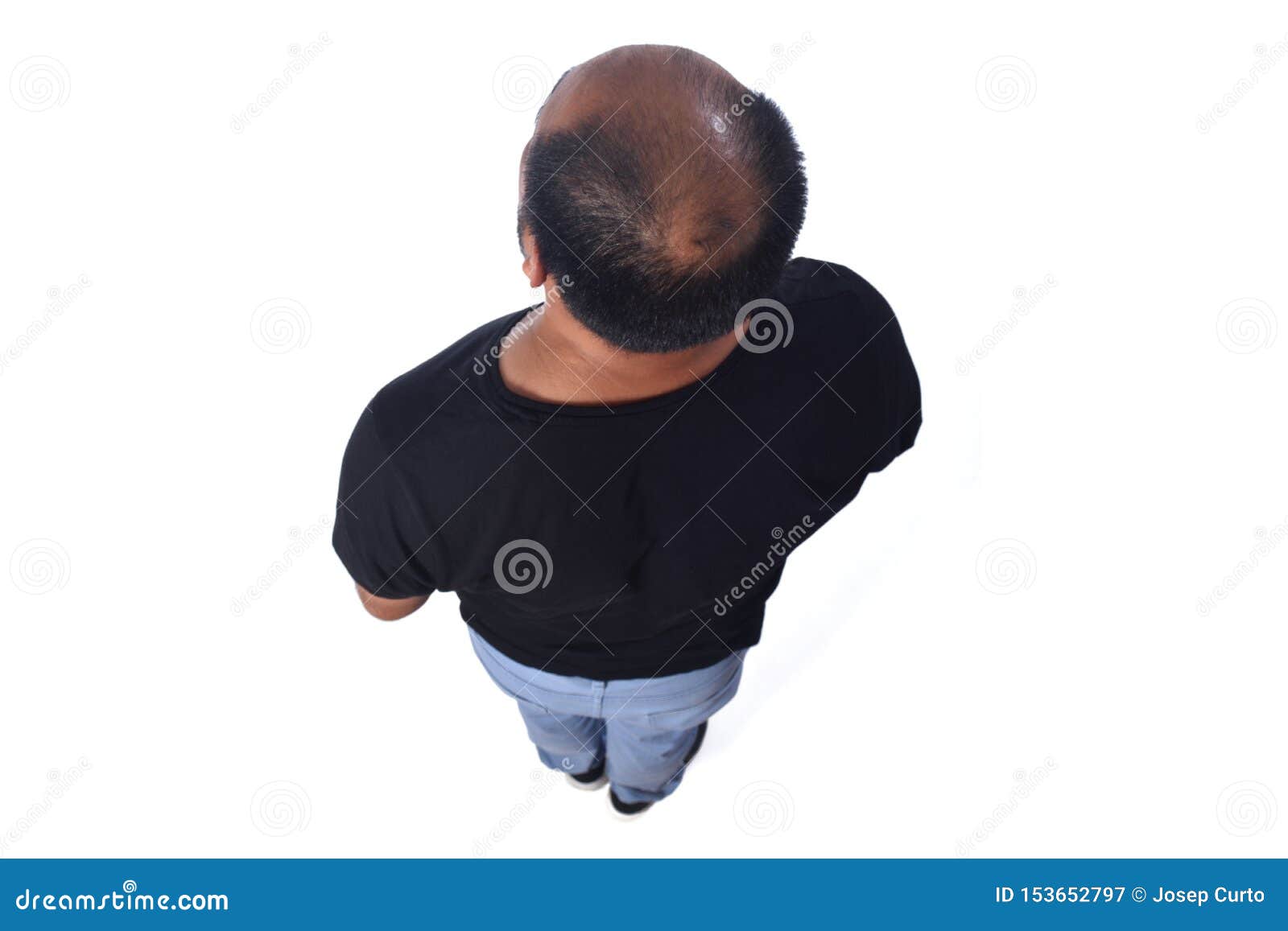 Top View of Rear View of a Man Stock Image - Image of american ...
