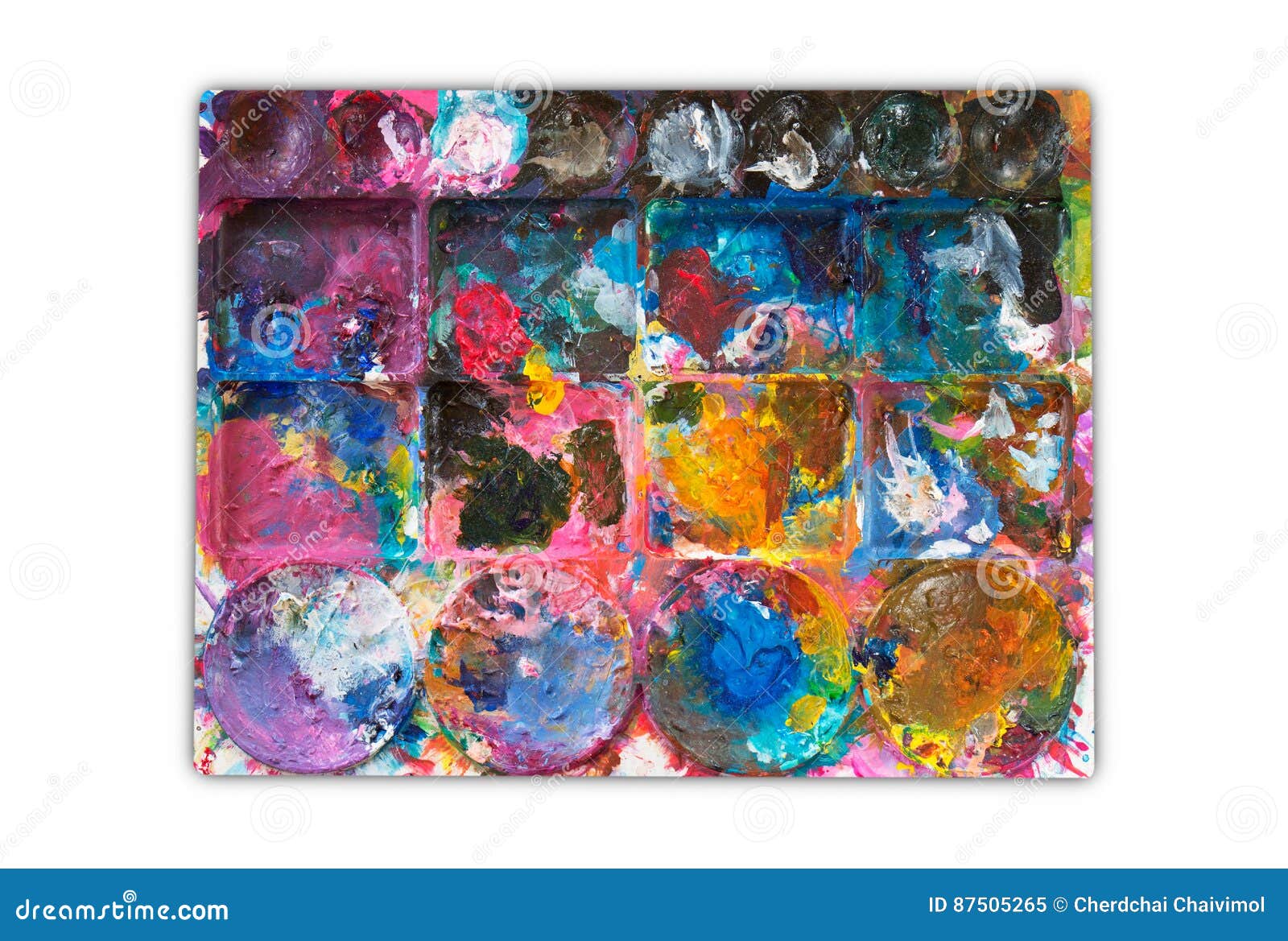 Top View of Rectangle Palette Stock Image - Image of beautiful ...