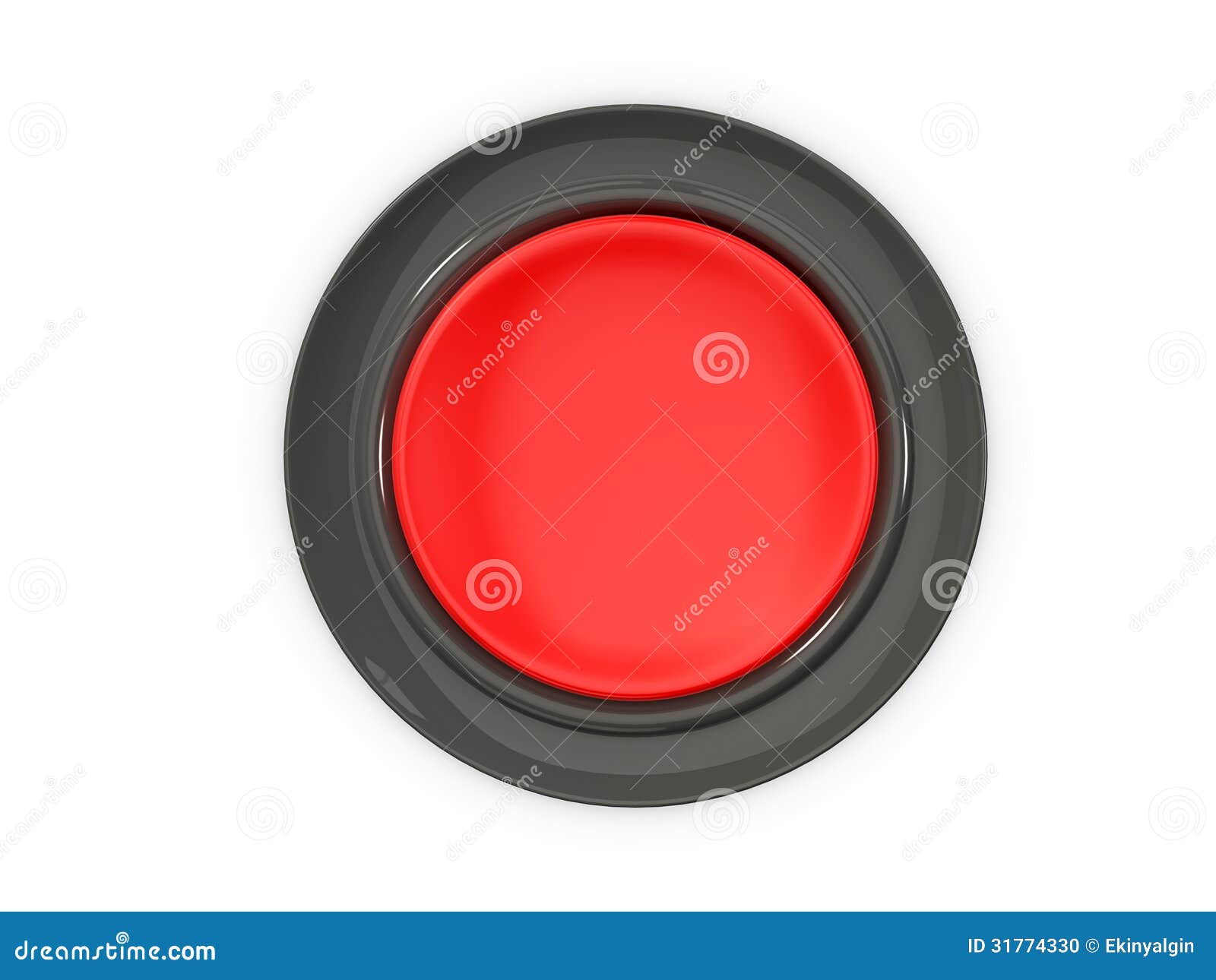 Top View of Red Button stock illustration. Illustration of electronic ...