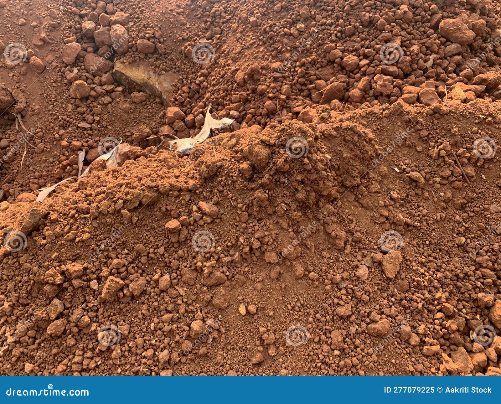 Top View of a Red Ground Surface. Stock Image - Image of earth, door ...