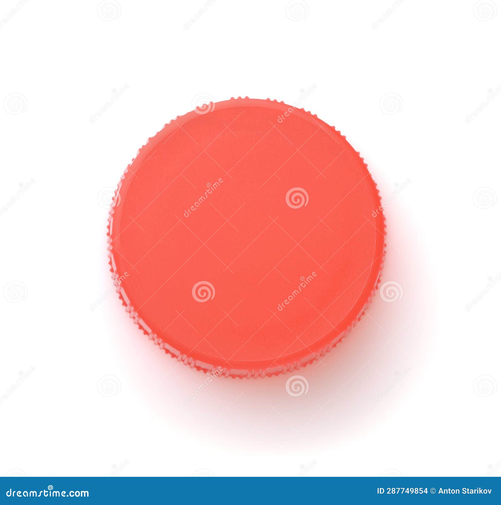 Top View of Red Plastic Bottle Cap Stock Photo - Image of clean ...