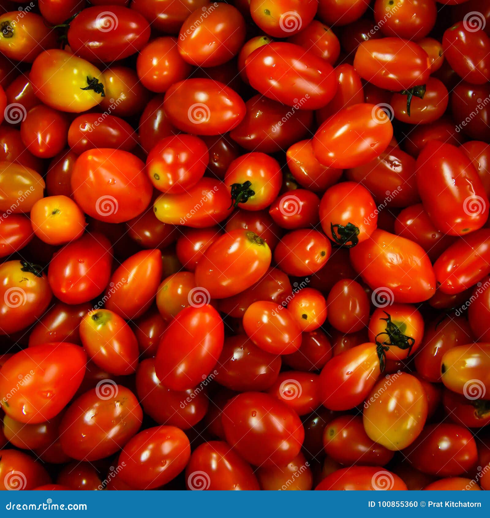 Top View Red Tomato Small Pattern Stock Photo - Image of parsley, macro ...