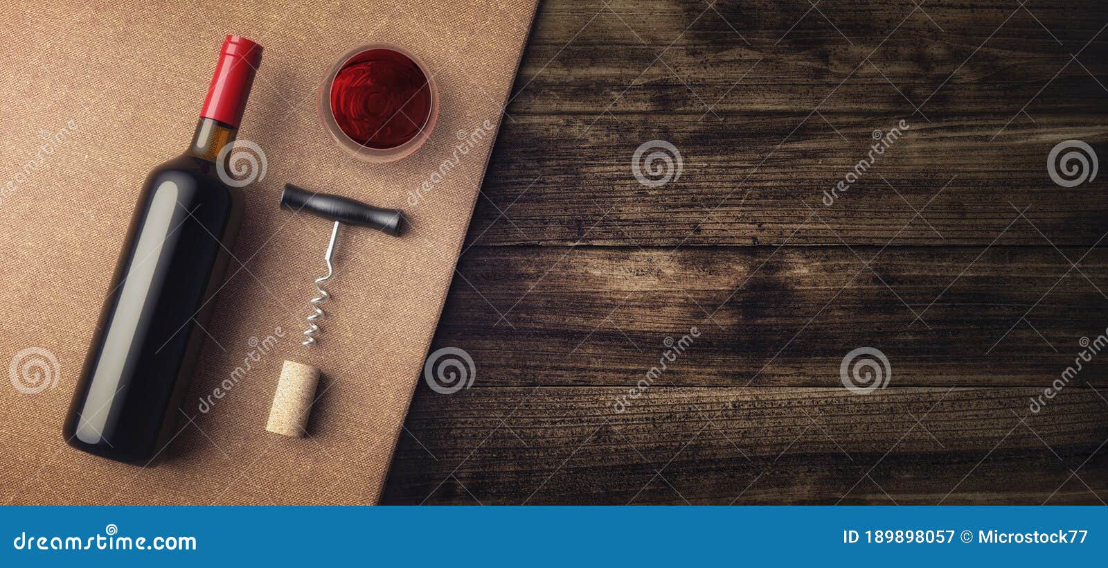 Top View Red Wine Bottle Composition Stock Image - Image of design ...