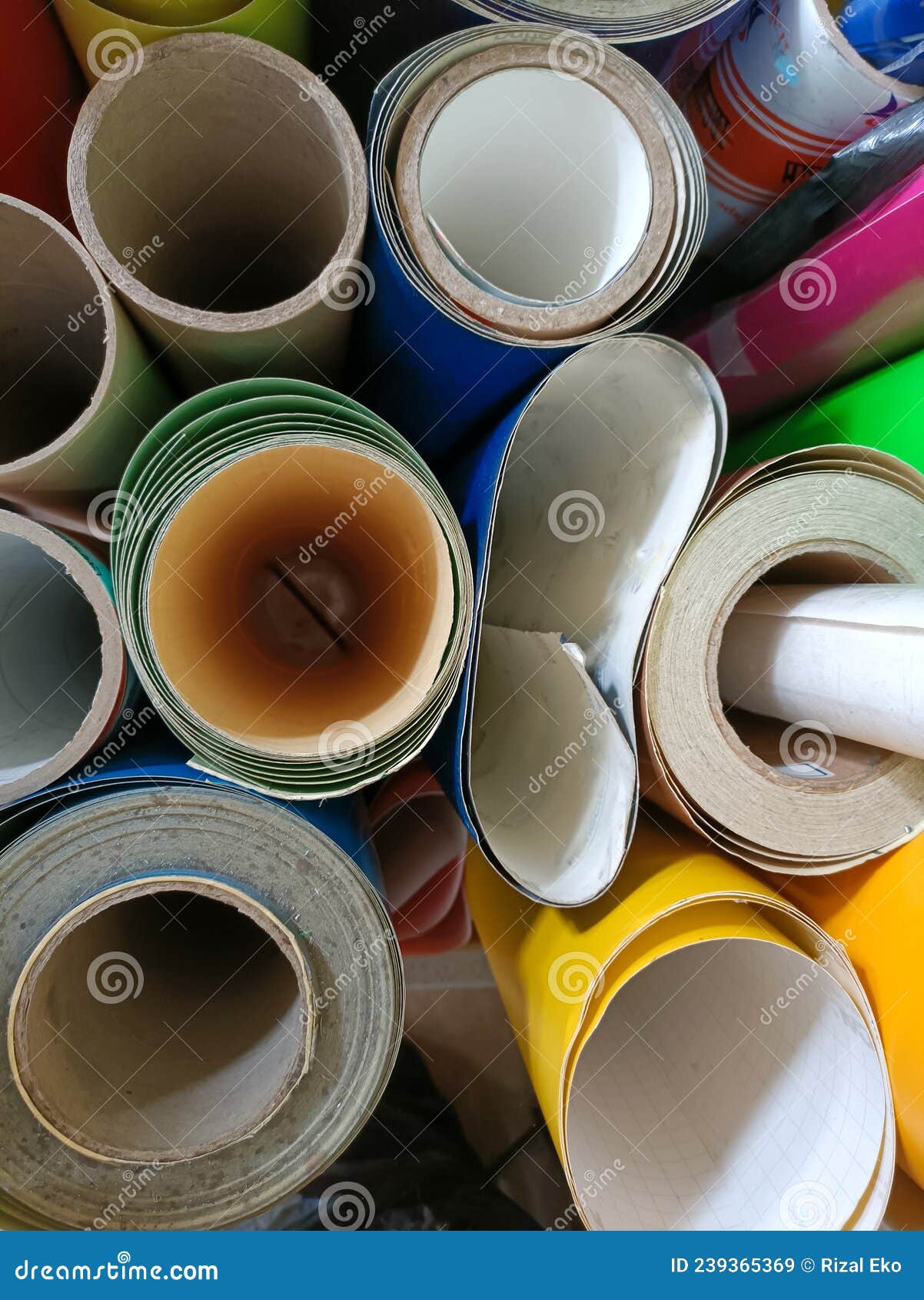 Top View of Reflective Sticker Roll Stock Image - Image of reflective ...
