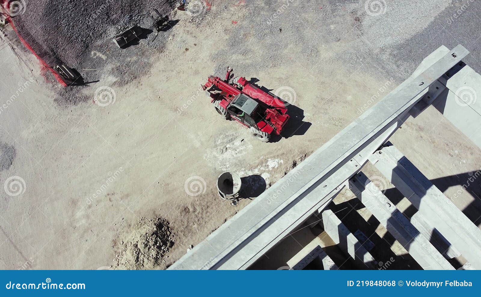 Top View Reinforced Concrete Pillar For Build A House Royalty-Free ...