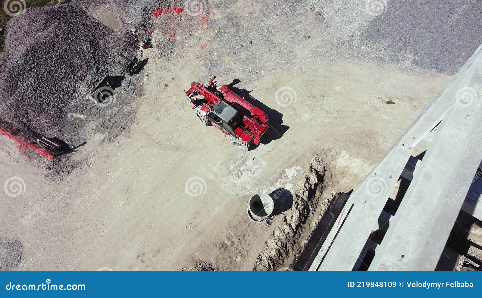 Top View Reinforced Concrete Pillar For Build A House Royalty-Free ...