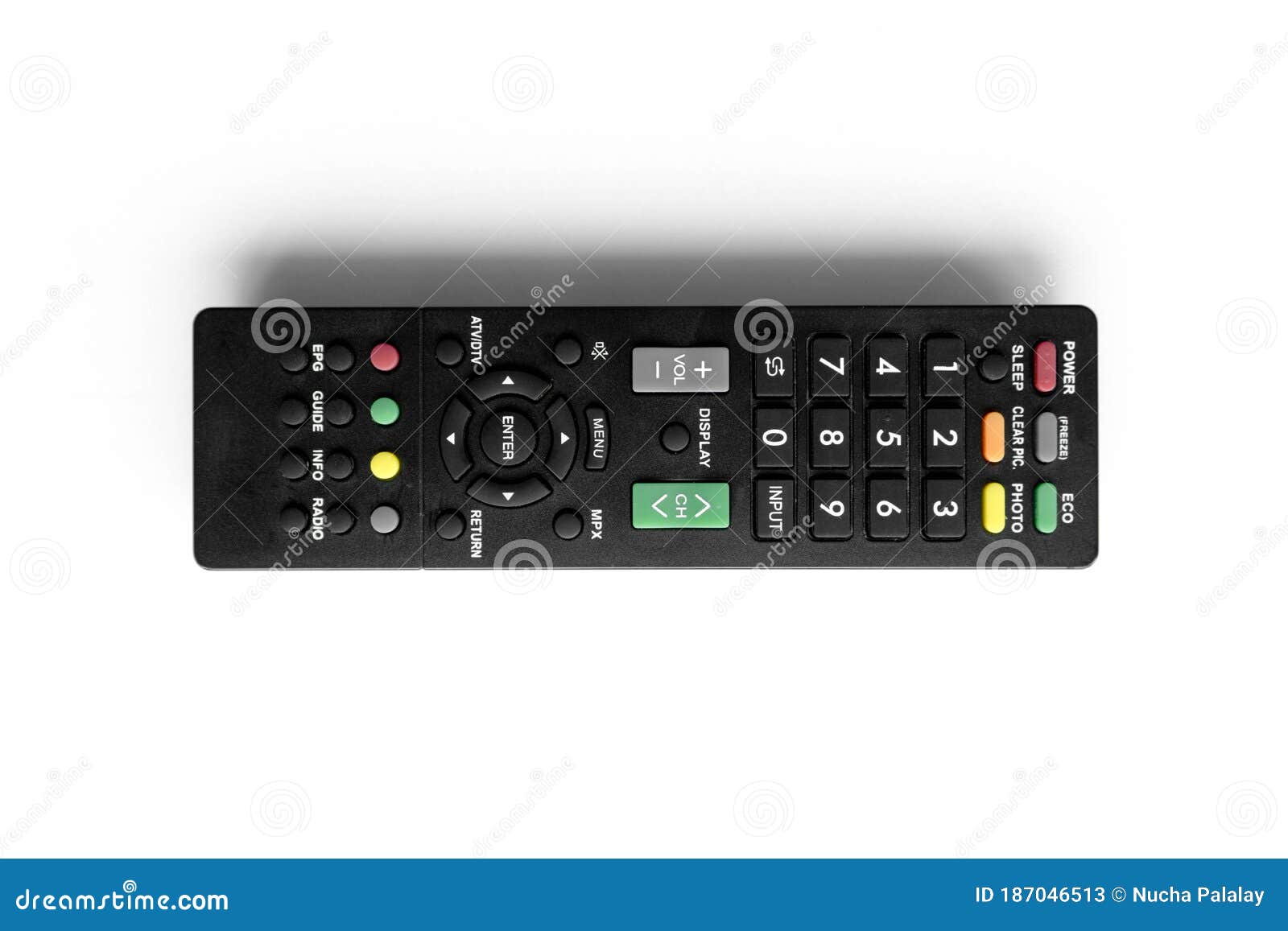 Top View Remote Control on White Background Stock Image - Image of ...