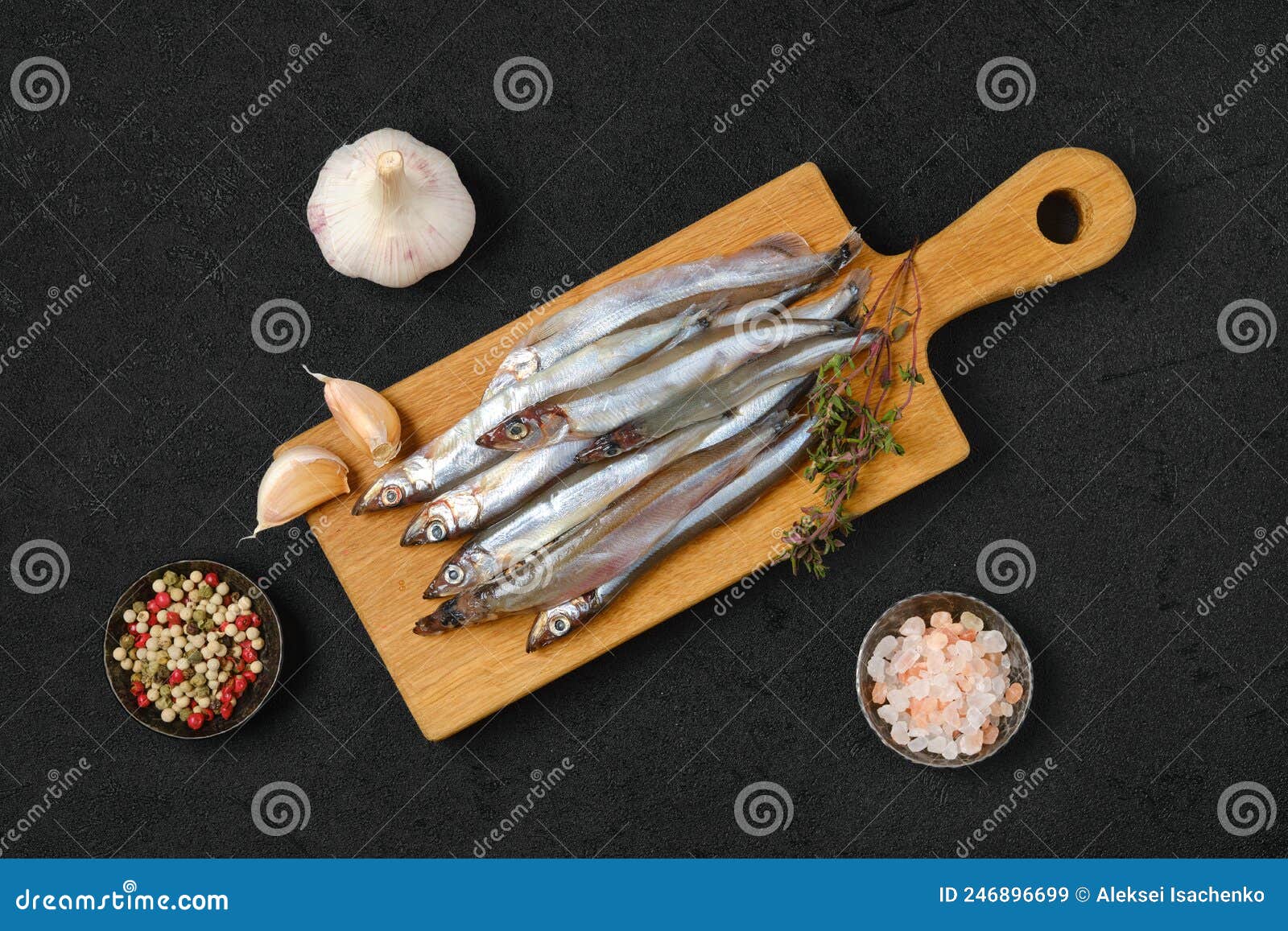 Top View of Resh Raw Frozen Capelin Stock Image - Image of nutrition ...