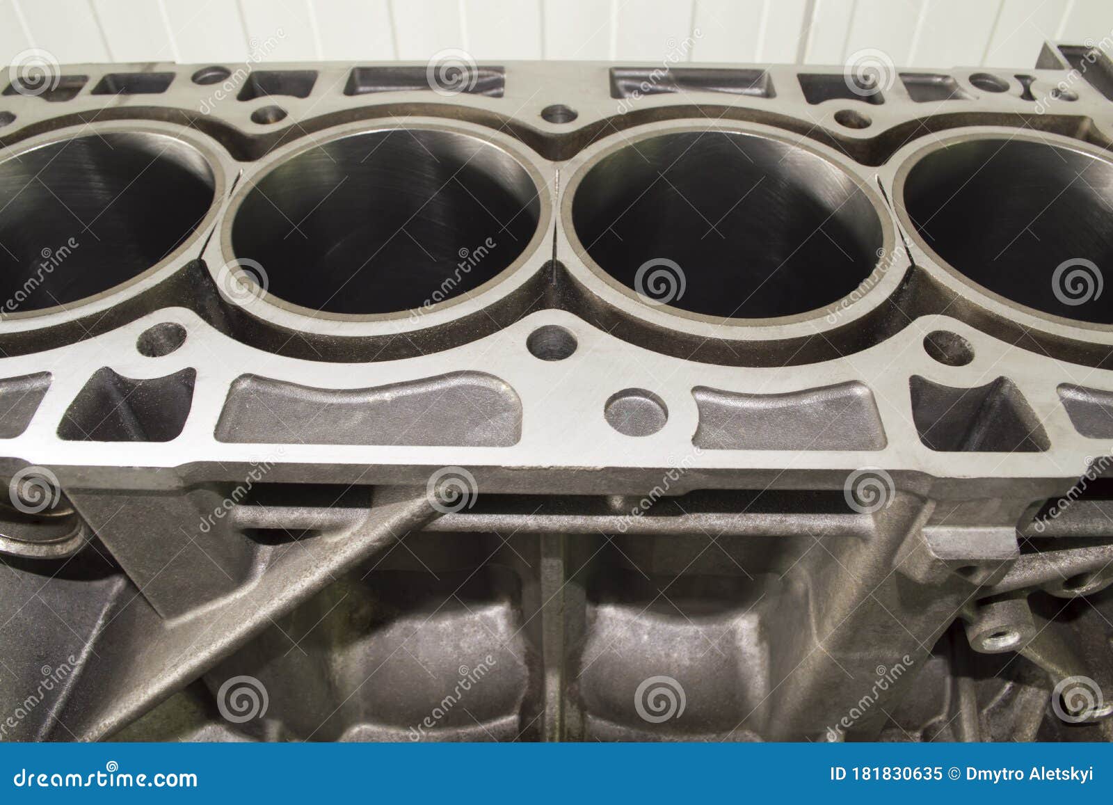 Top View Of The Restored Engine Block Made Of Aluminum Royalty-Free ...