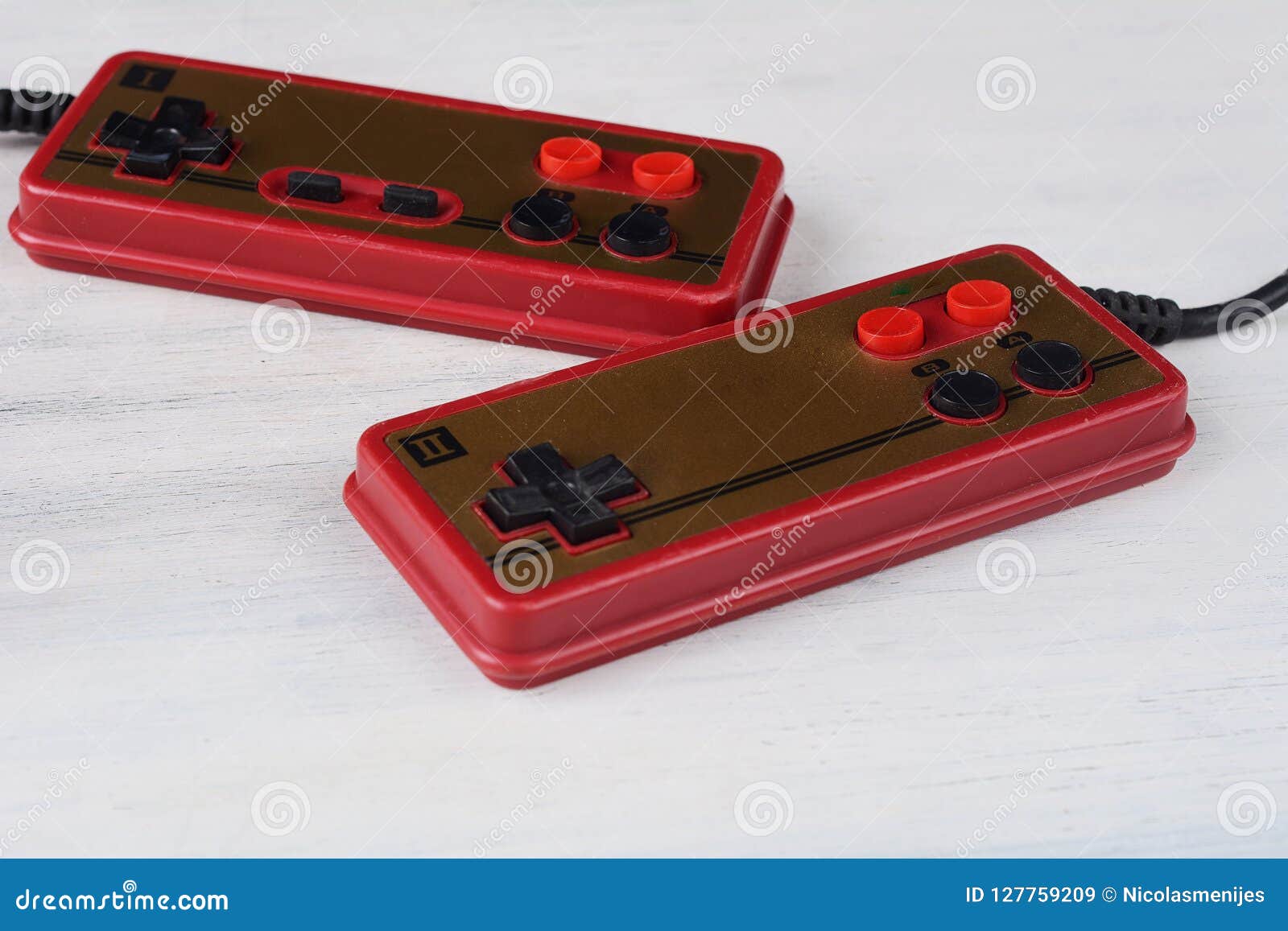 Top View of Retro Computer Gaming Controller Stock Image - Image of ...