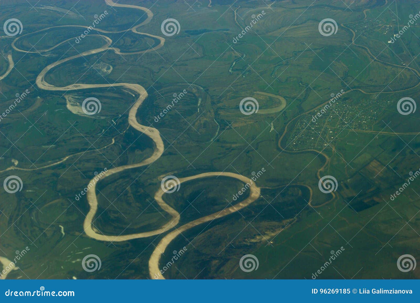 Top view on a river stock image. Image of preservation - 96269185
