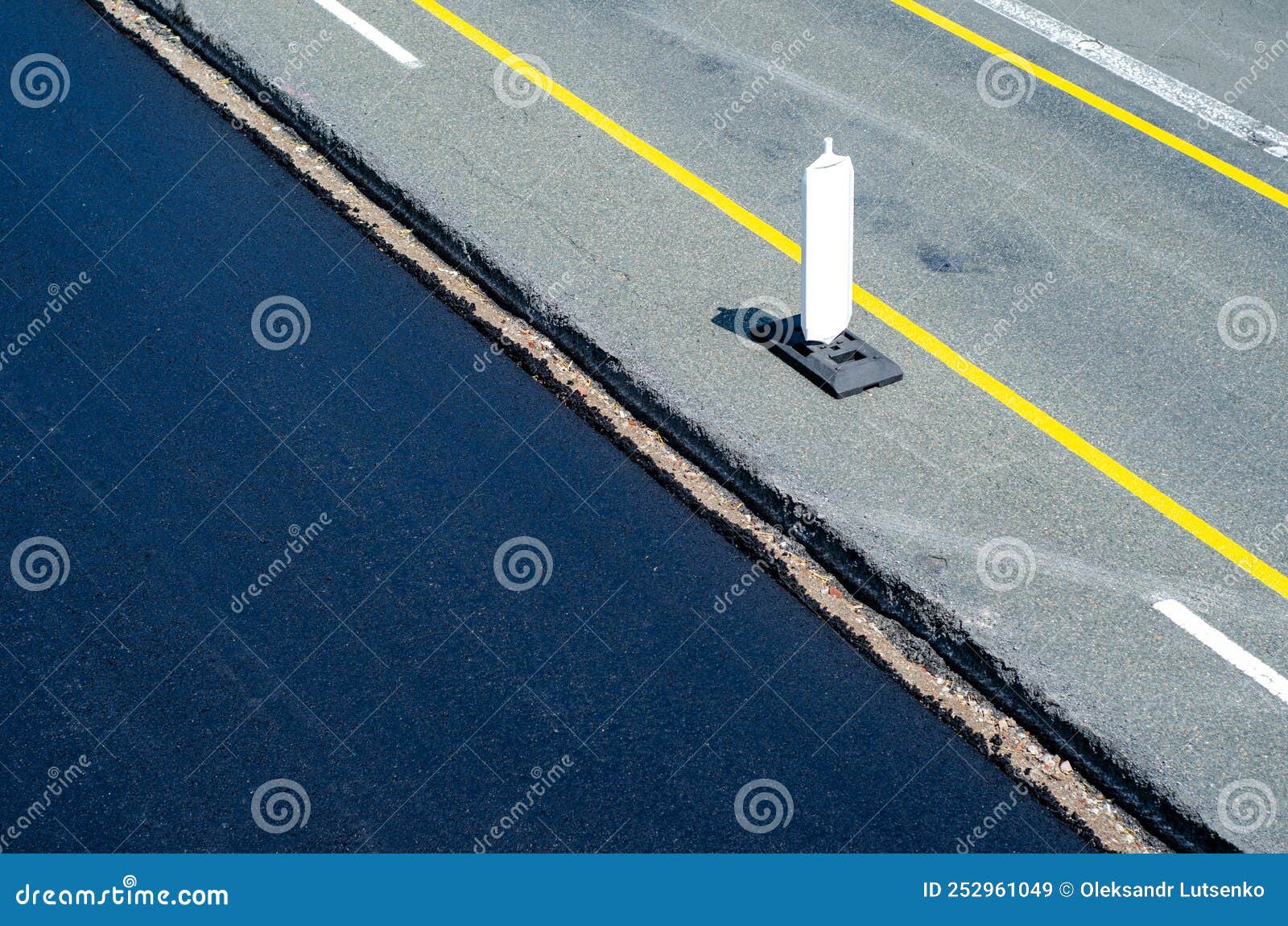 Top View of Road Construction and Widening Stock Image - Image of cars ...