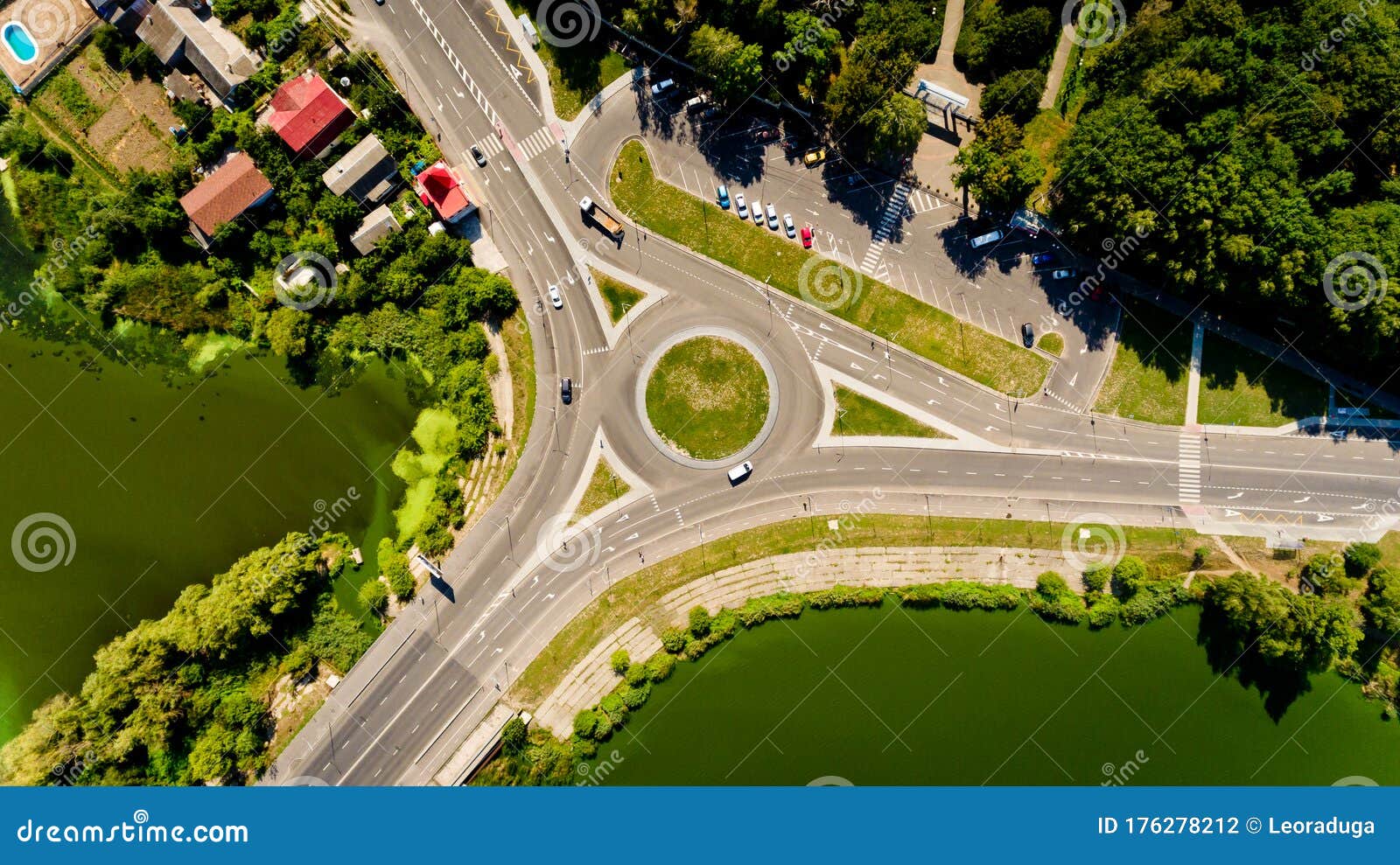 Top View of the Road Junction. Stock Photo - Image of freeway, highway ...