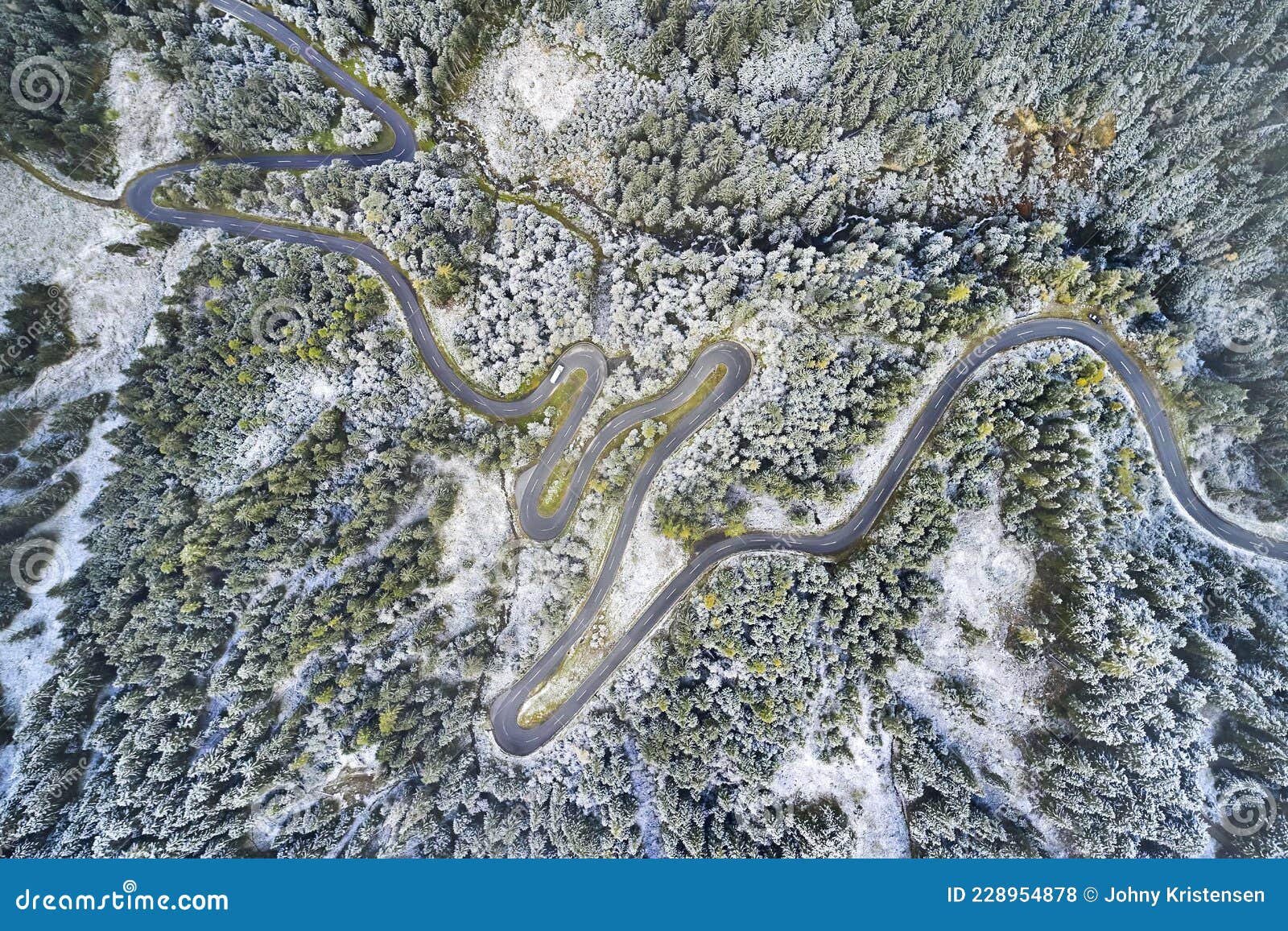 A Top View of Road in a Mountain Stock Photo - Image of beautiful ...