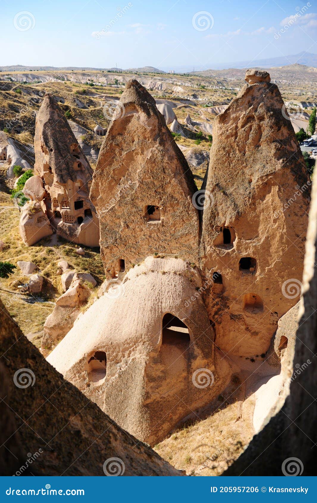 Top View of Rock Formation in the Valley of Cappadocia Stock Photo ...